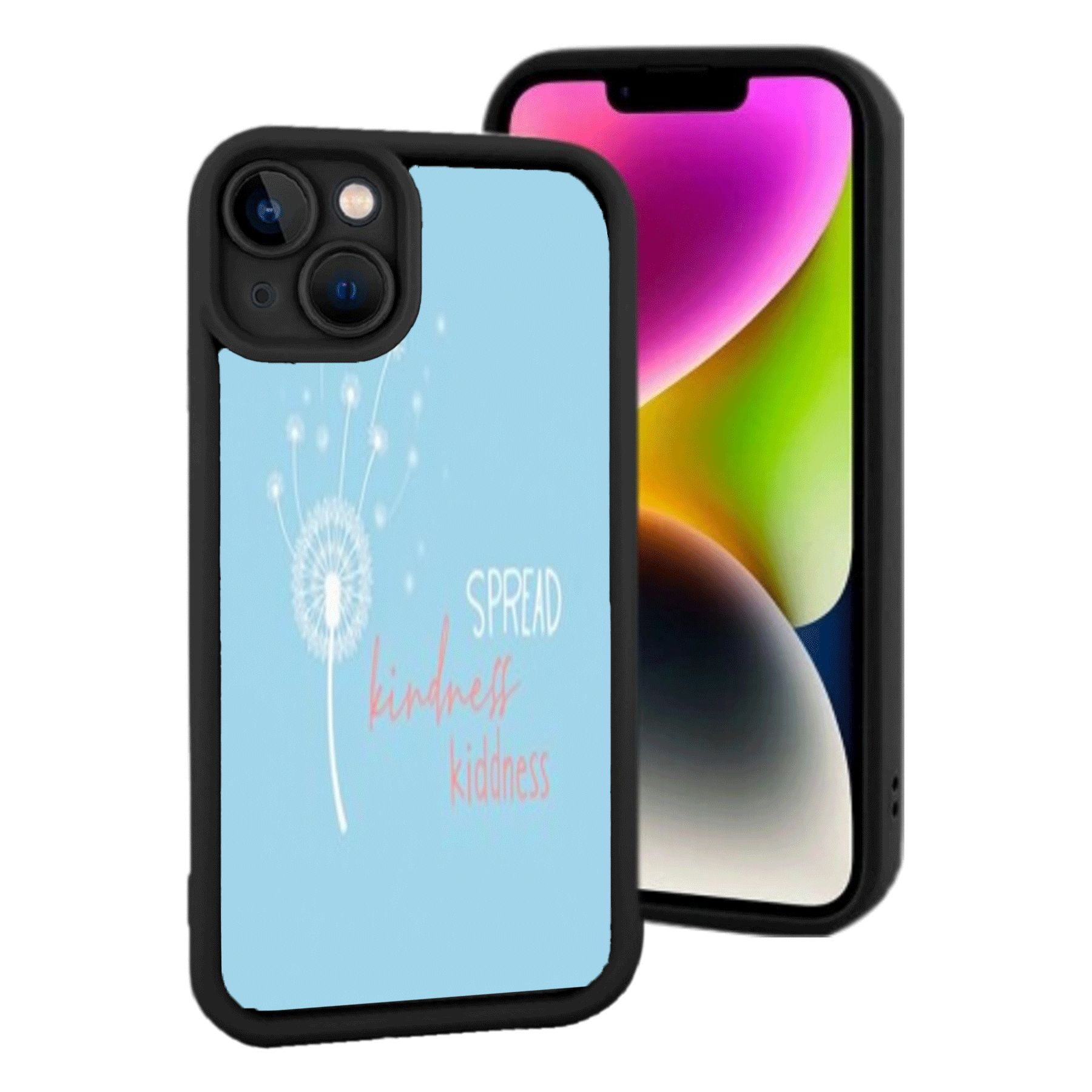 Lightweight iPhone 15 Case - Head Design with ' SPREAD kindness ' Text ...