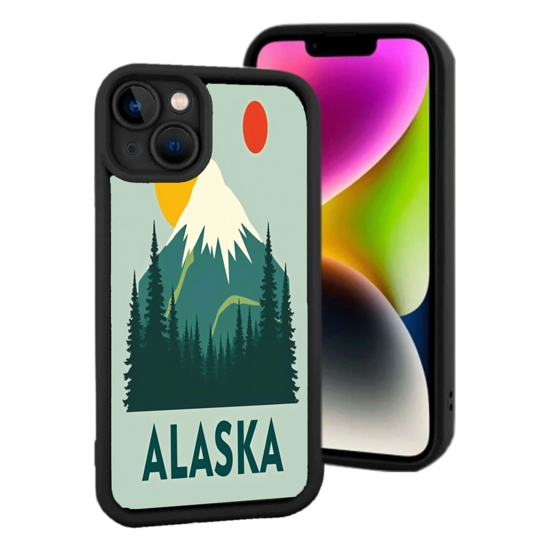 Lightweight iPhone 15 Case - Minimalist Snow - Capped Mountain Design ...