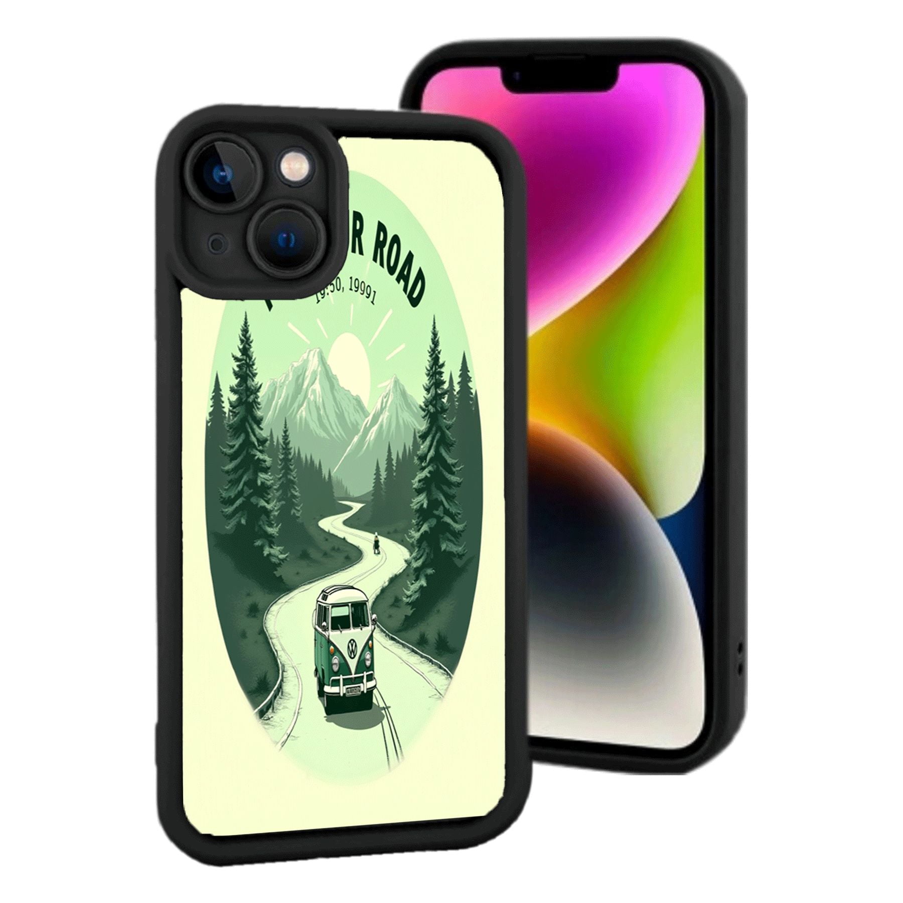 Lightweight iPhone 15 Case - Vintage 1960 Scenic Landscape Design with ...