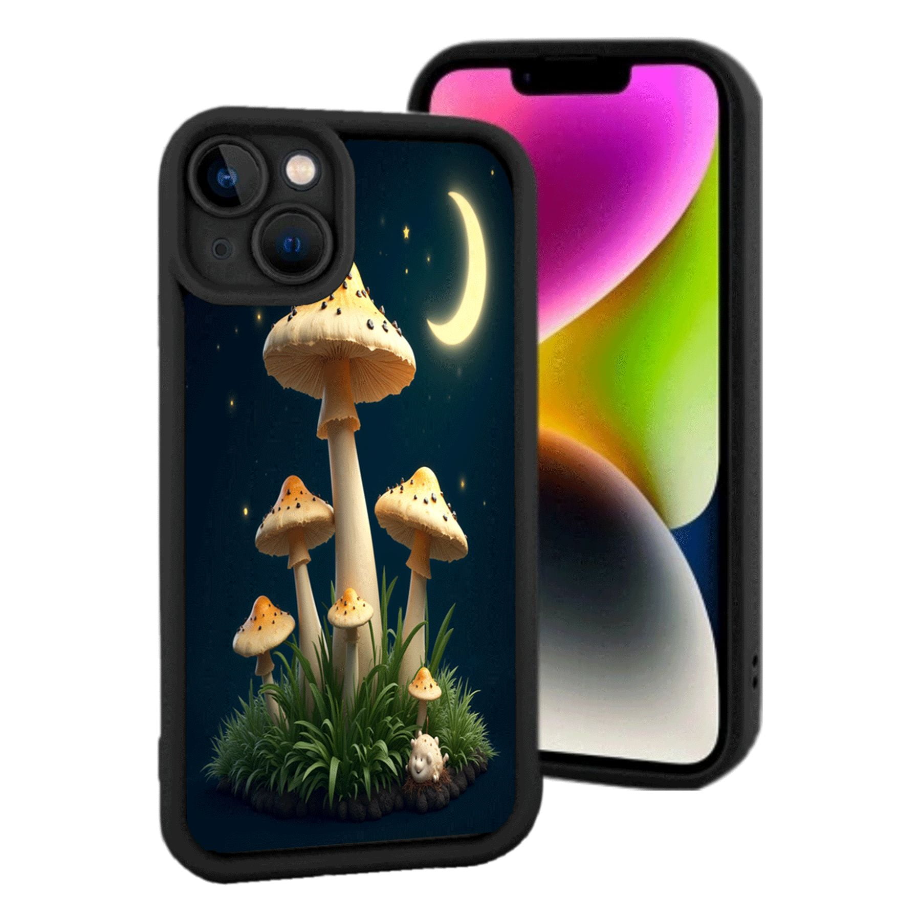 Lightweight iPhone 15 Case - Whimsical Mushroom Design Magical ...