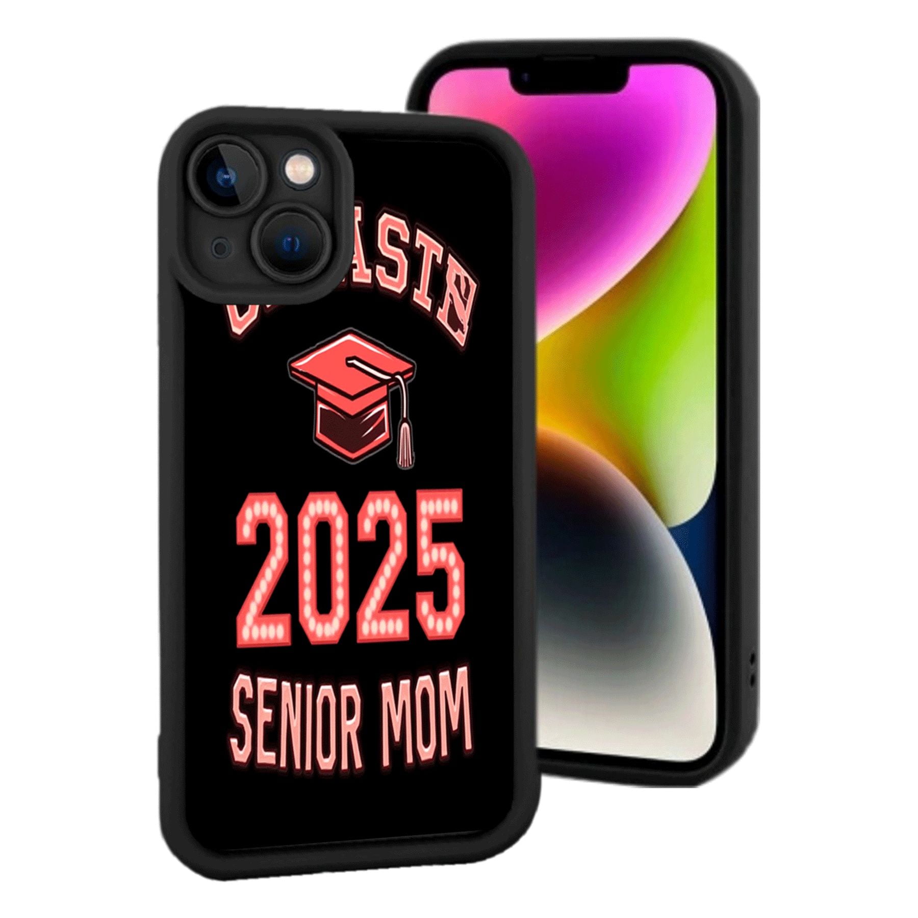 Lightweight iPhone 15 Phone Case - Black Background with Red ' 2025 ...