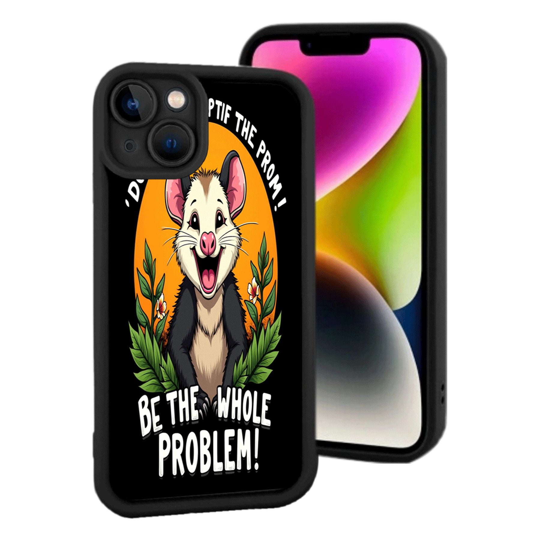 Lightweight iPhone 15 Phone Case - Cheerful Cartoon Design with Green ...