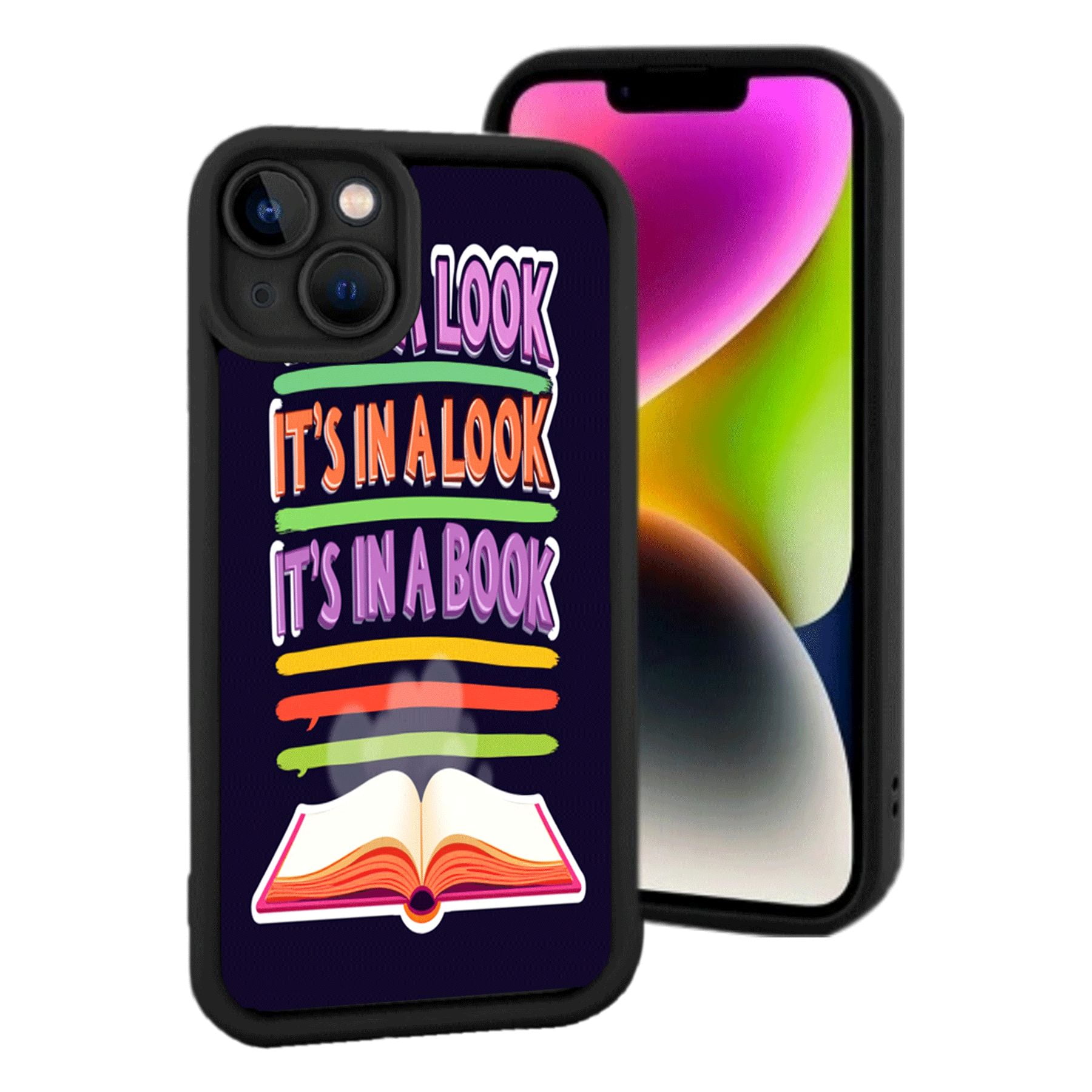 Lightweight iPhone 15 Phone Case - Colorful ' LOOK IT'S IN A BOOK ...