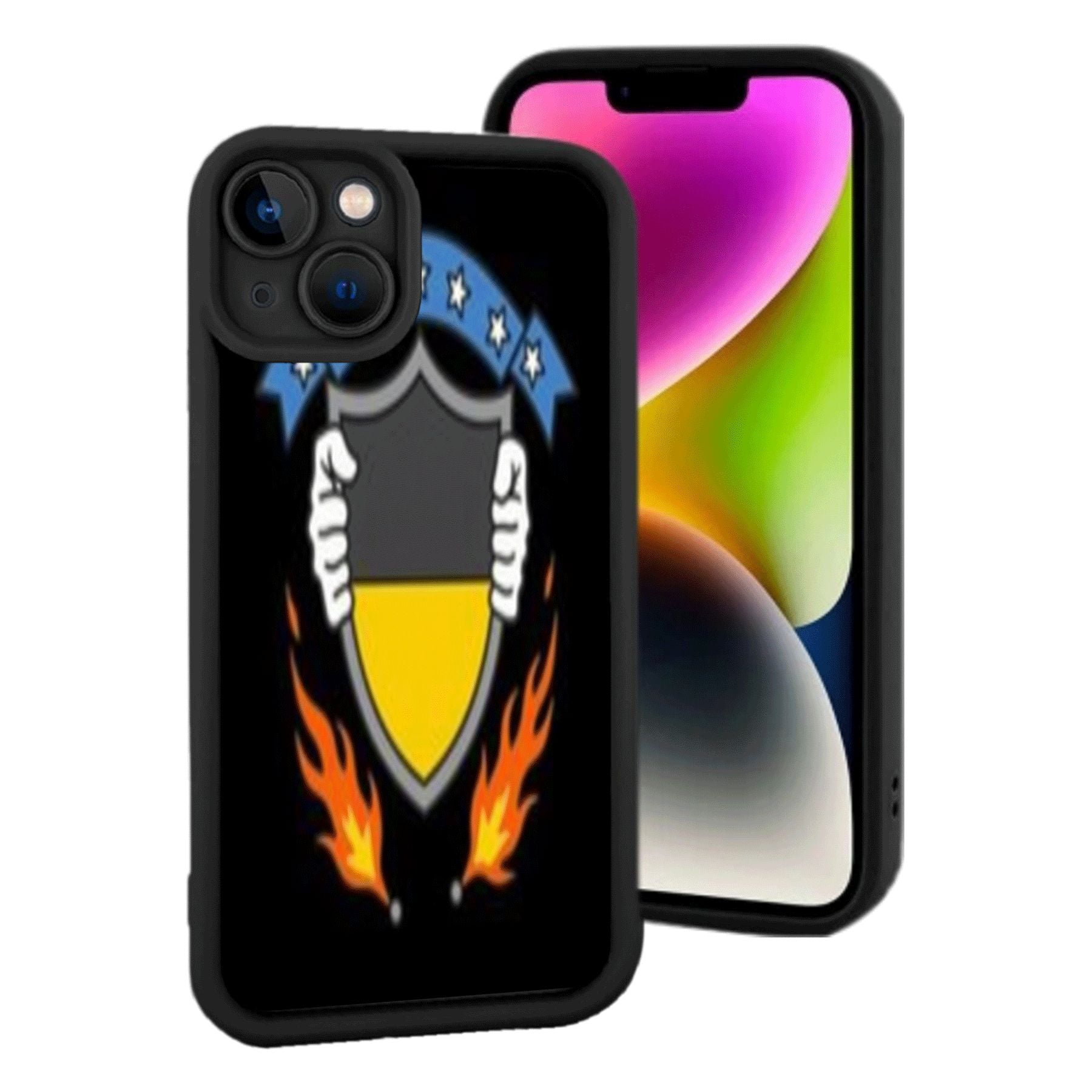 Lightweight iPhone 15 Phone Case - Design with Black & Yellow Split ...