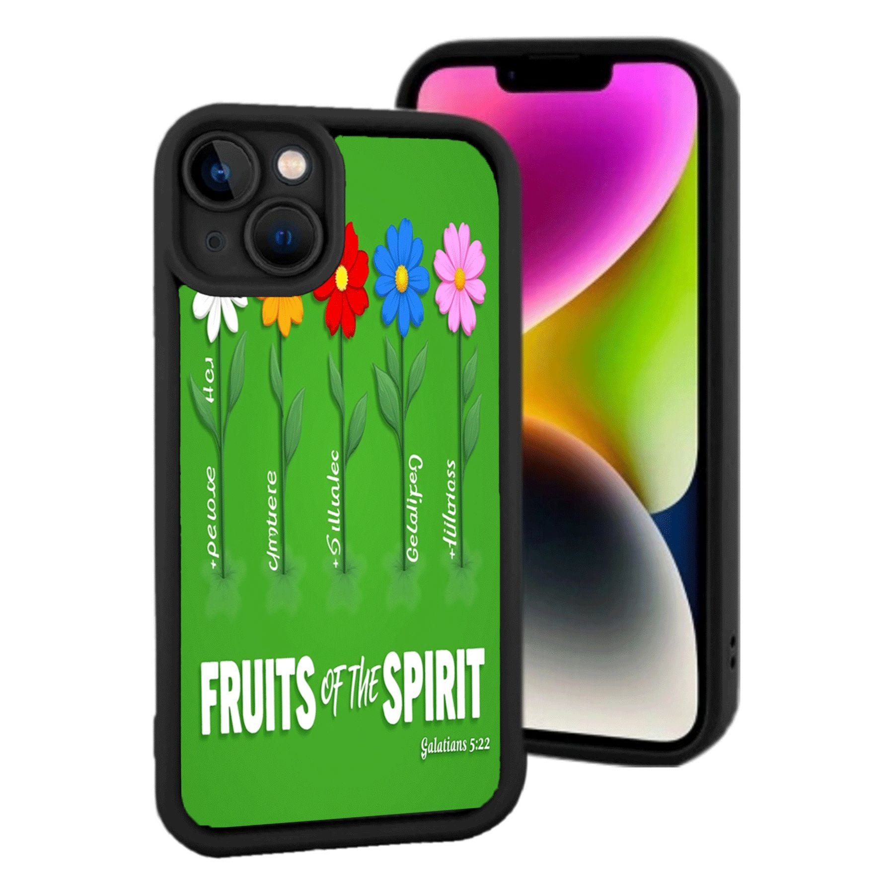 Lightweight iPhone 15 Phone Case - Vibrant Floral Design with ' Fruits ...
