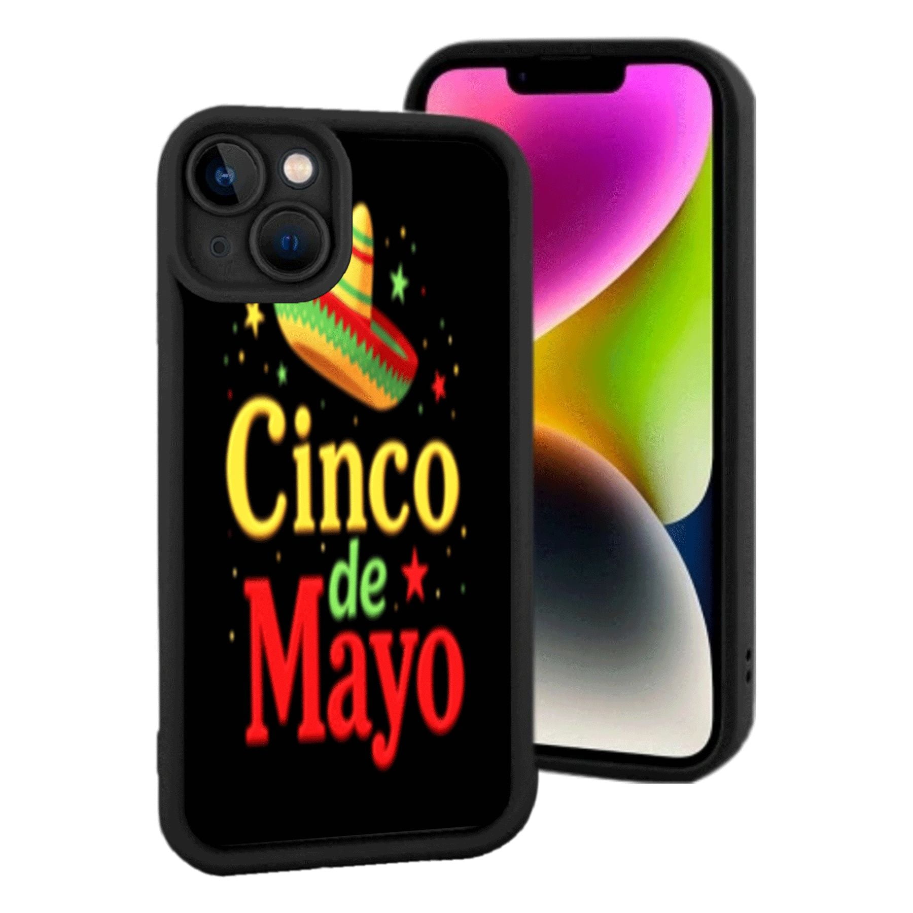Lightweight iPhone 15 Phone Case with Colorful Cinco de Mayo Sombrero ...