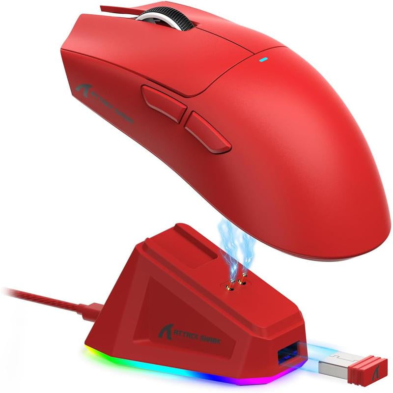 Lightweight wireless gaming mouse with RGB charging dock, tri-mode - 2 ...