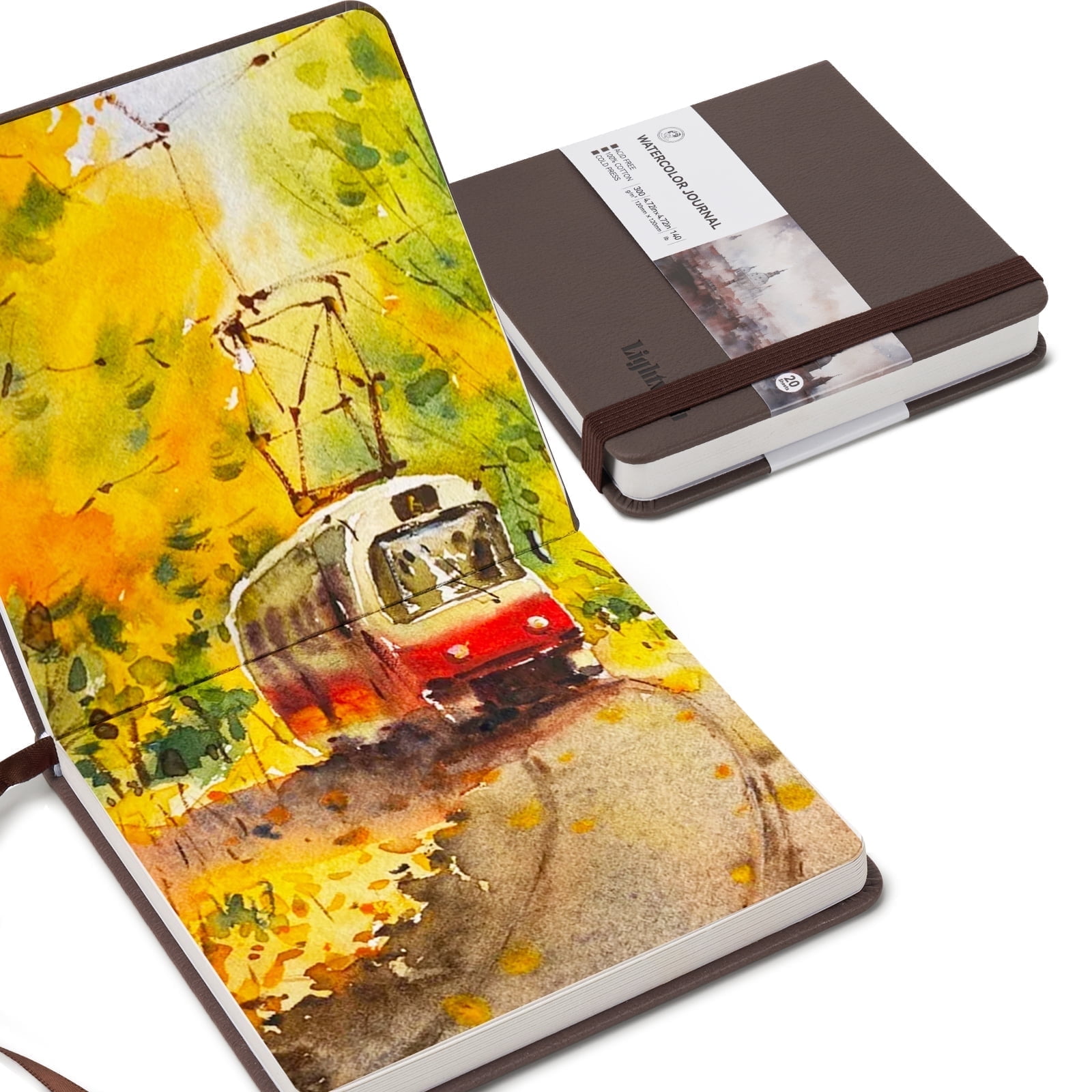 Lightwish Watercolor Journal, 100% Cotton Cold Pressed 140lb/300gsm 4. ...