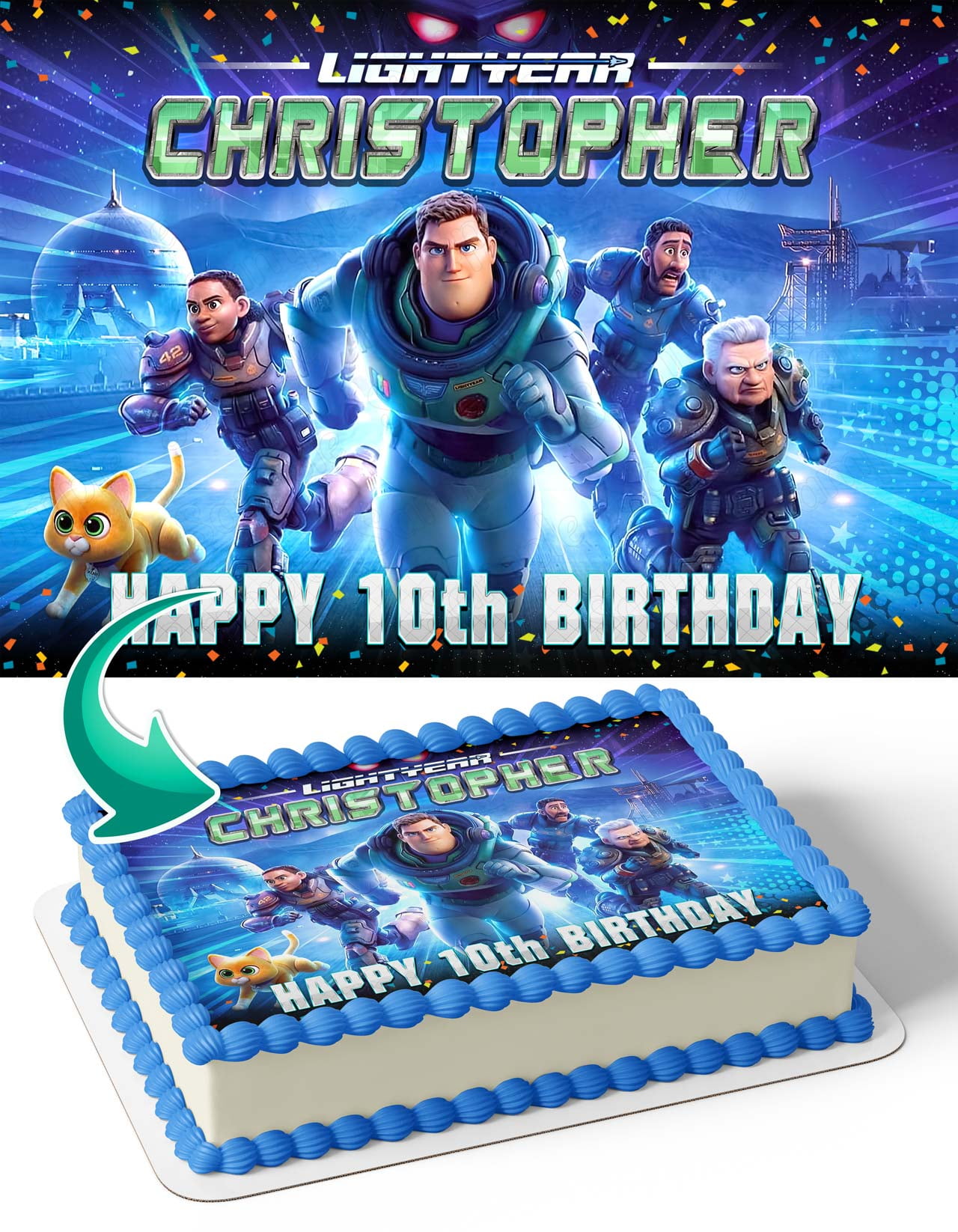 Lightyear Movie Toy Story Edible Image Cake Topper Personalized ...