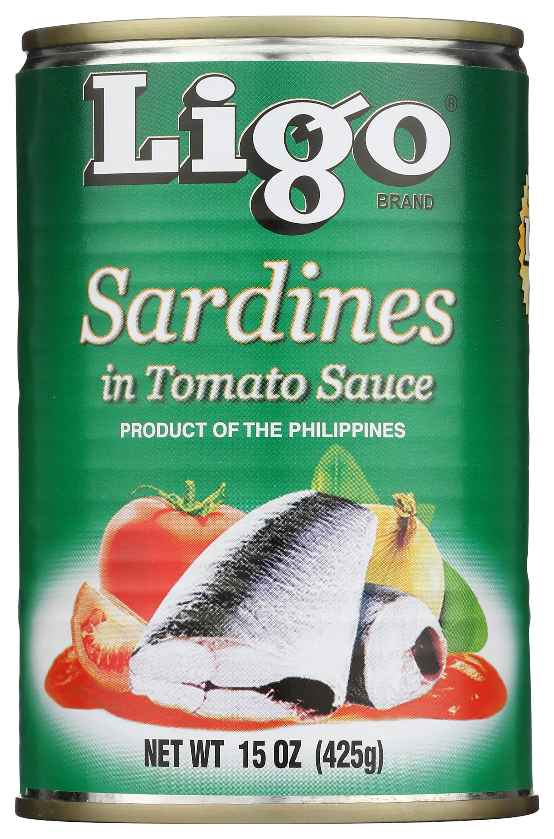 Ligo Green Sardines, in Tomato Sauce, 15 oz Can - Walmart.com