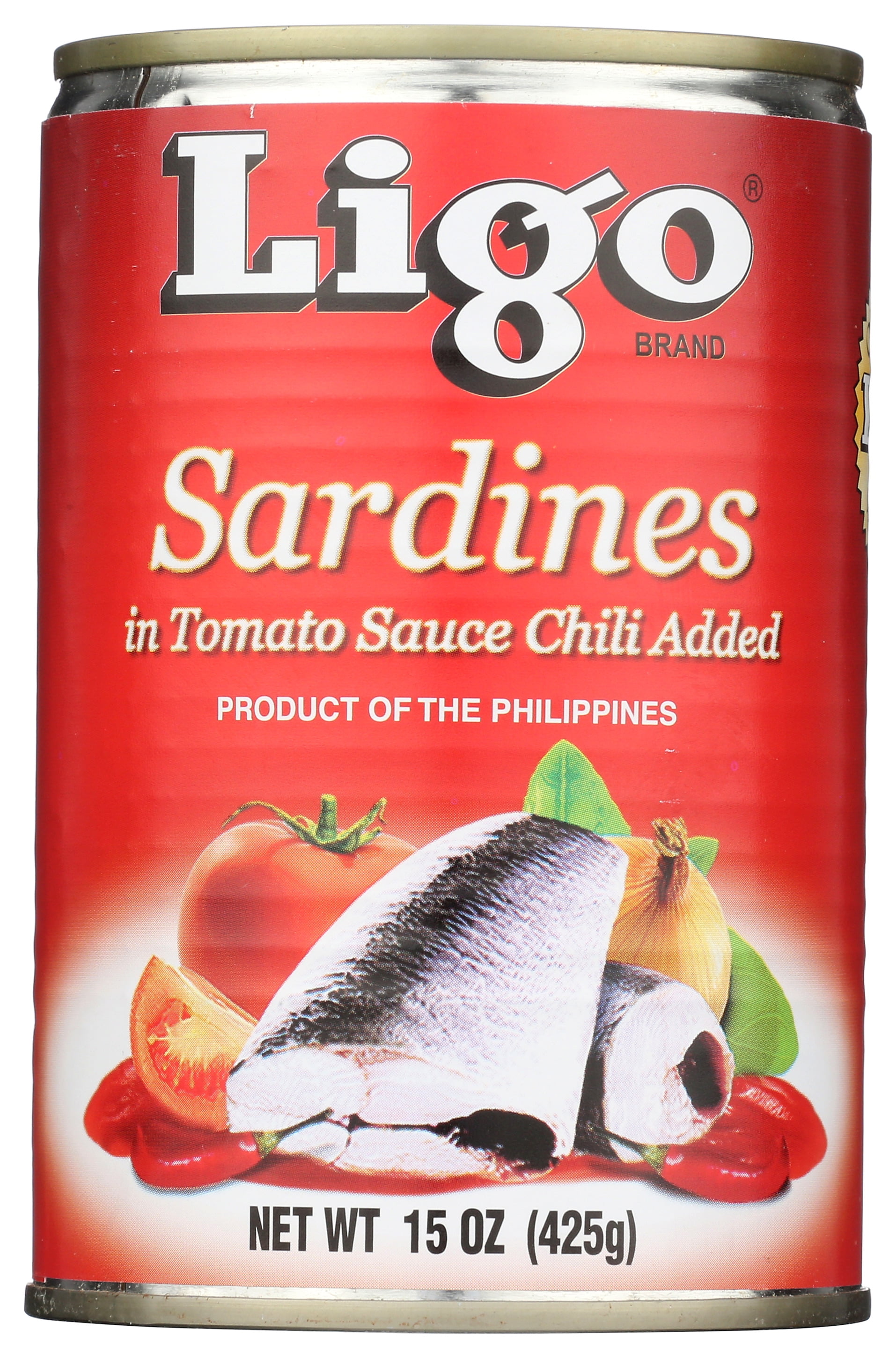 Ligo Red-Sardines In Tomato Sauce (Large), 15 Ounce - Walmart.com
