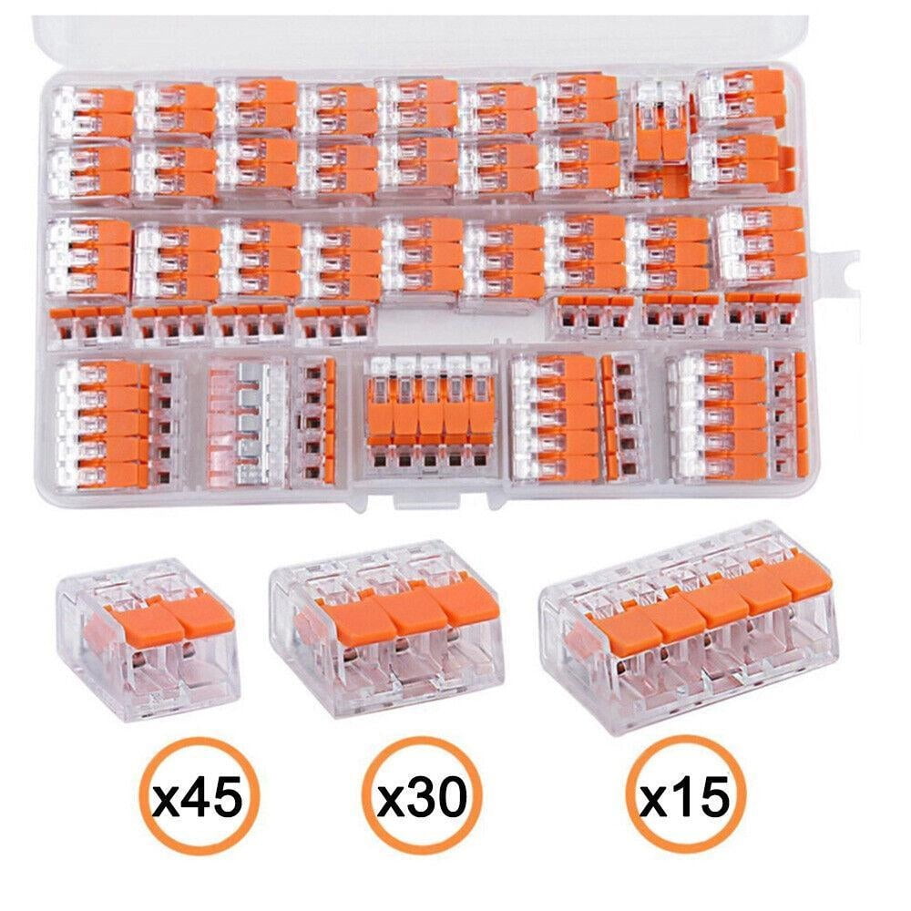 LigoWave 90Pcs/Set For Wago 221 Electrical Connectors Wire Block Clamp ...