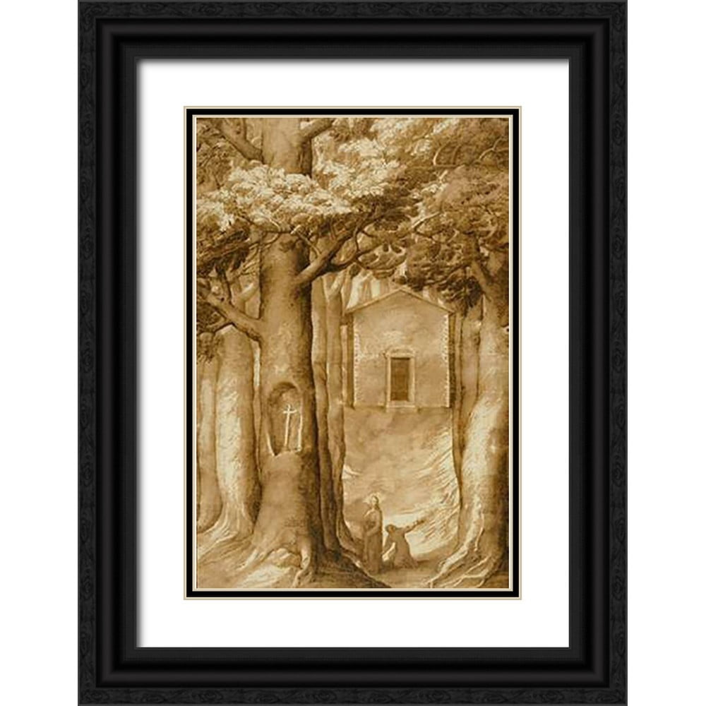 Ligozzi, Jacopo 17x24 Black Ornate Wood Framed with Double Matting ...