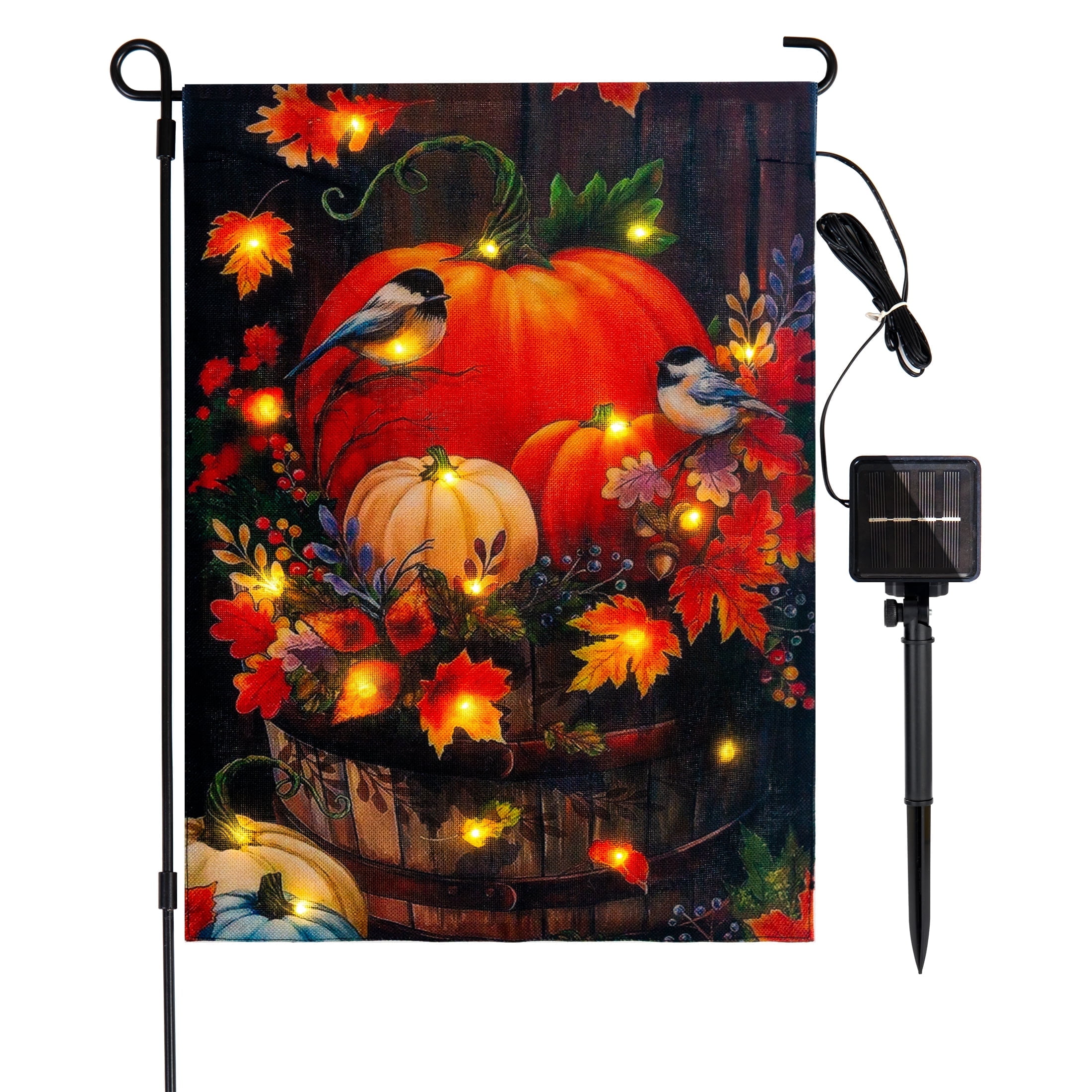 Ligted Thanksgiving Fall Garden Flag - Walmart.com
