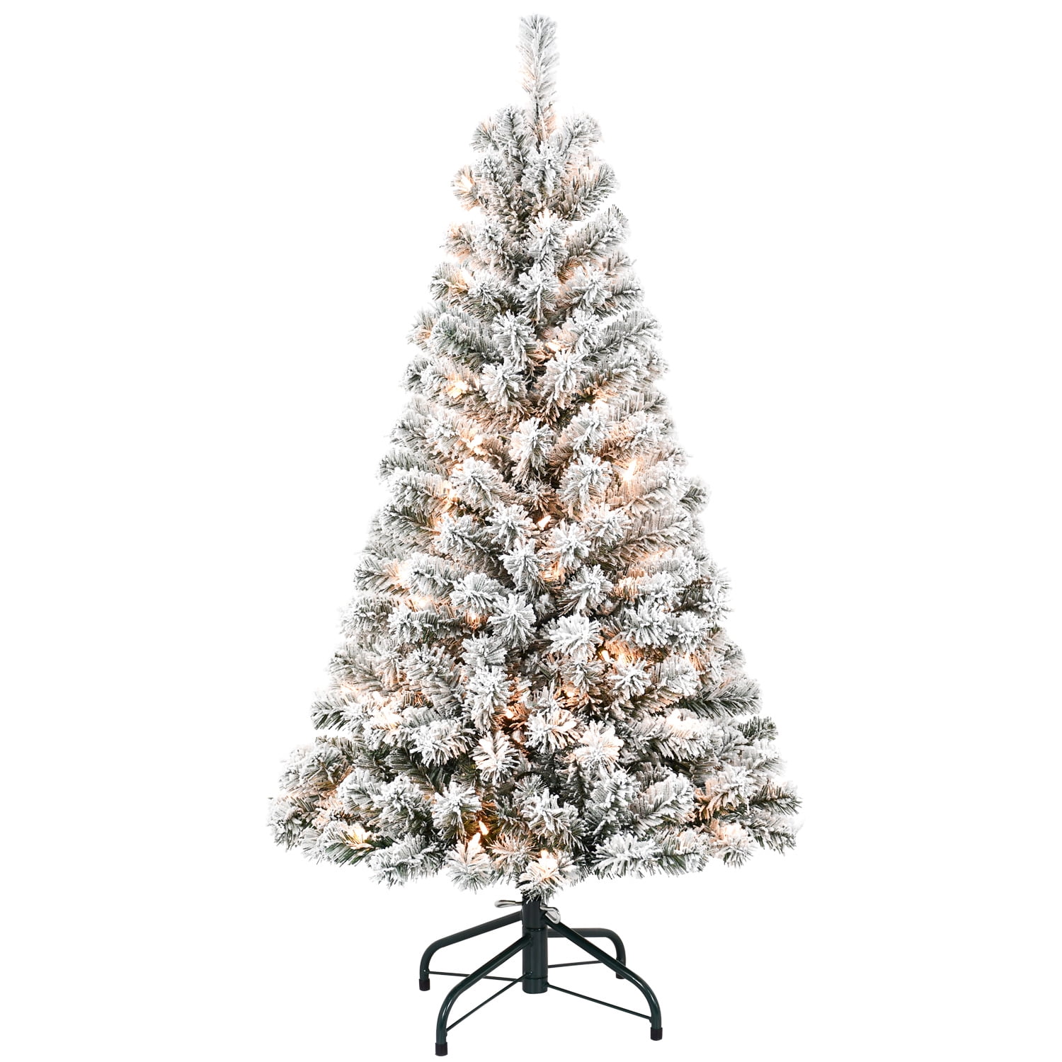 Liguanow 4ft Pre-lit Artificial Christmas Tree with Warm White Lights ...