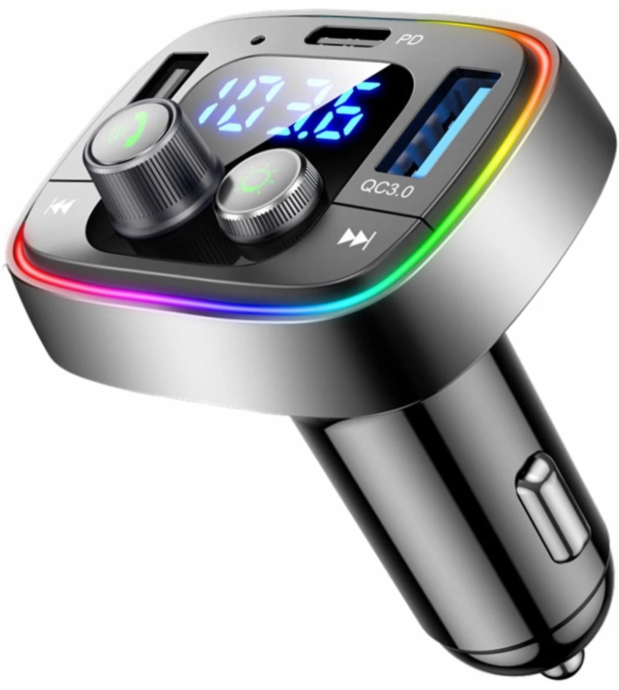 Lihan Usb C Bluetooth Adapter Car Aux Wireless Fm Radio Transmitter ...