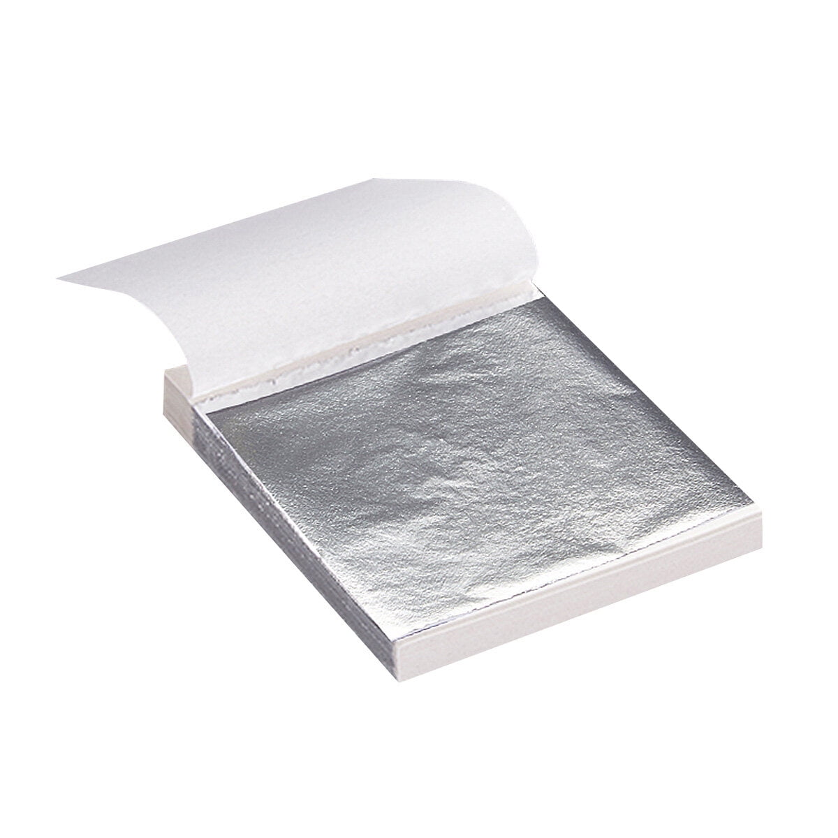 Lihe 100 Sheets 9x9cm Imitation Silver Leaf Sheet Foil Paper for ...