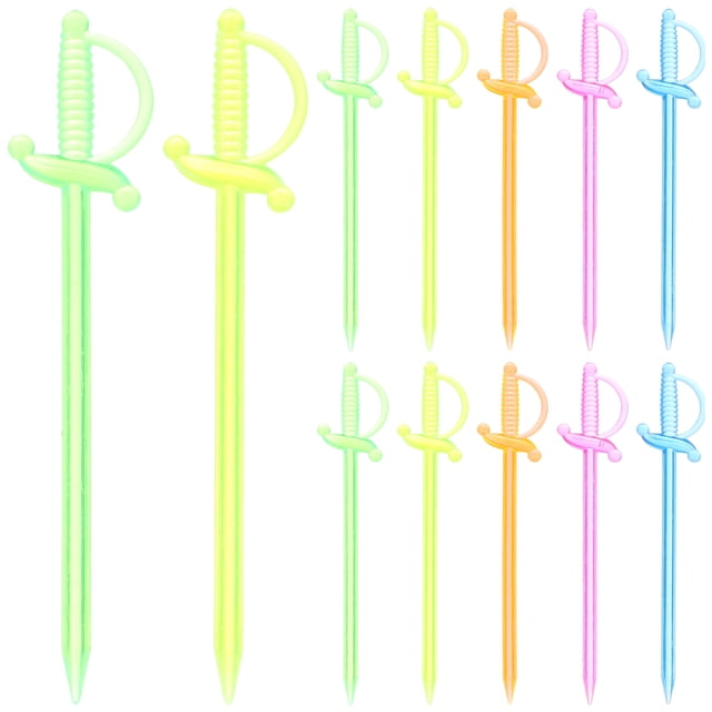 Lihe 200pcs Plastic Cocktail Sword Picks Party Fruit Picks Sword Shaped ...