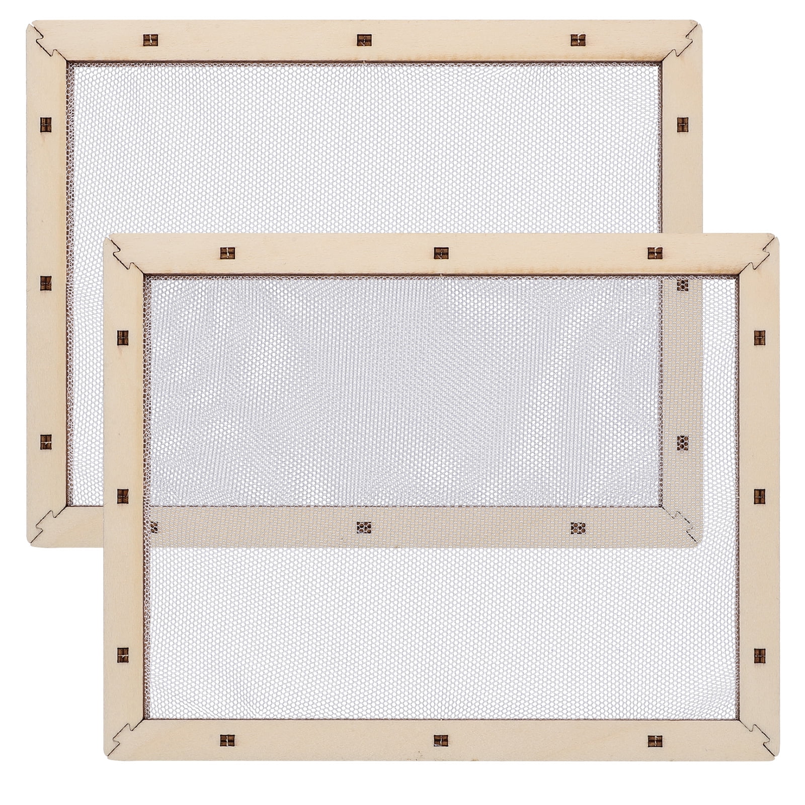 CATIEBYE 2-Pack Wooden Paper Making Screen Frames with Fine Mesh for ...