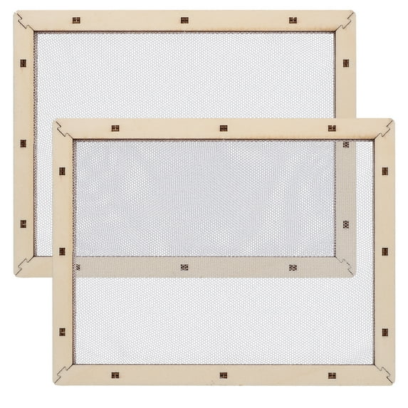 CATIEBYE 2-Pack Wooden Paper Making Screen Frames with Fine Mesh for ...