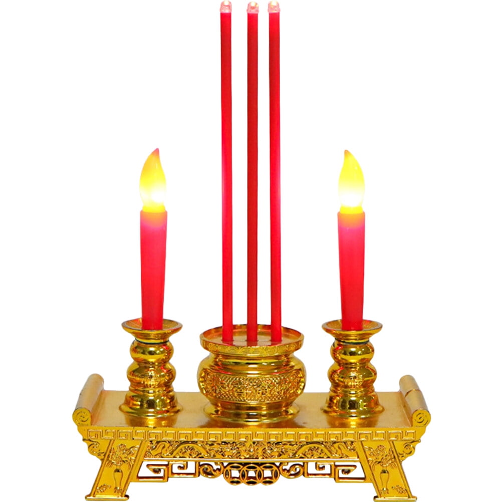 Lihe Chinese Candle Lamp Candlestick Worship Candle Light Buddhism ...