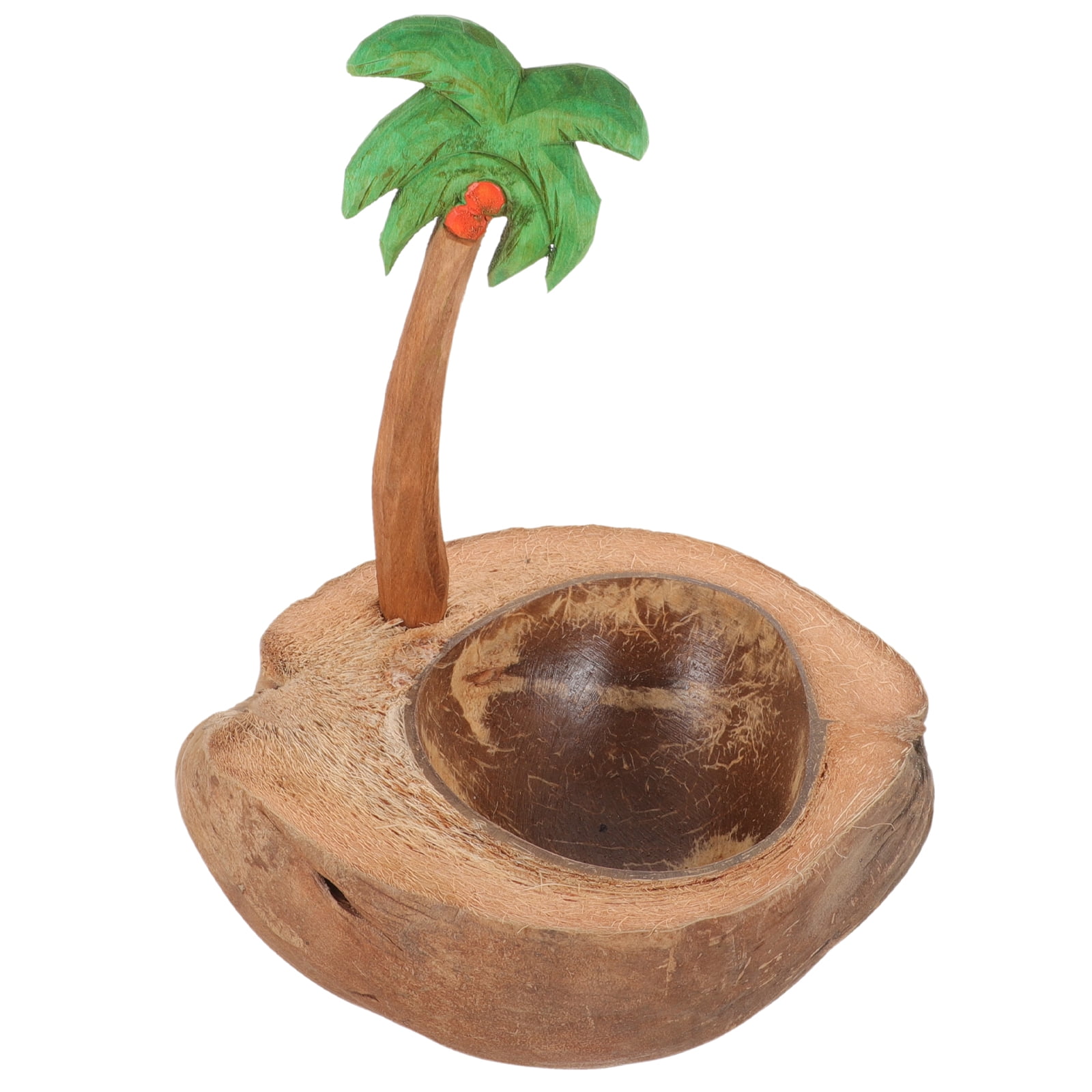 TABLETREANDS Candle Holder Light Brown Coconut Shell Portable Table ...