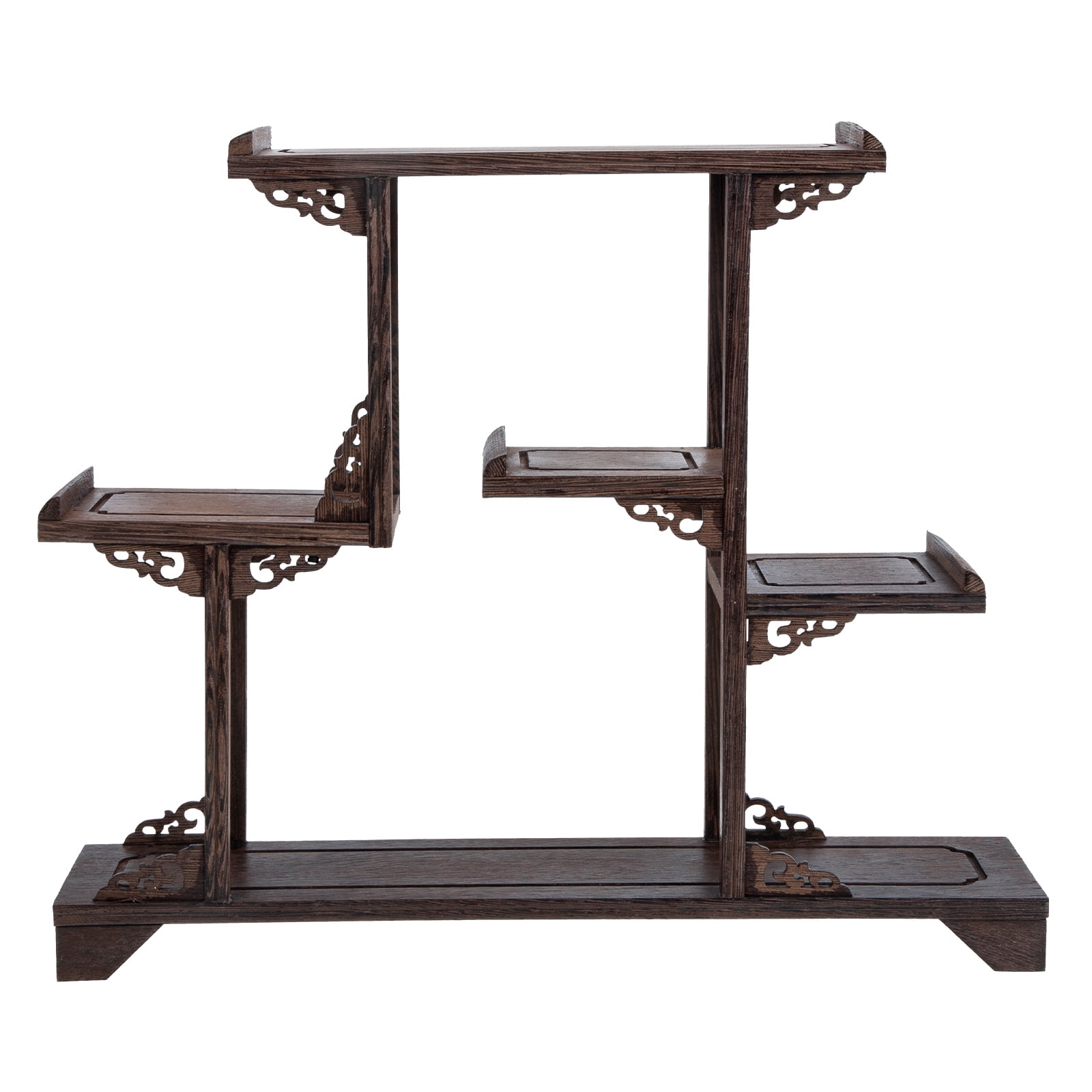 LiheShen Wooden Carving Antique Display Rack Curio Display Stand ...