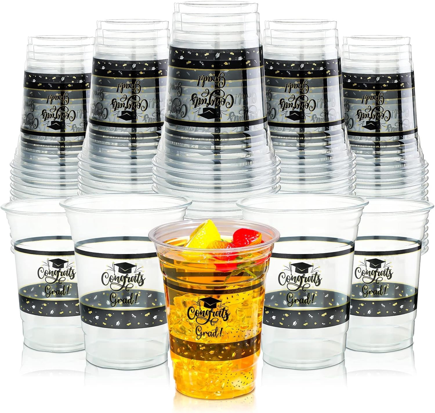 Liho 200 Pcs Graduation Party 16 oz Disposable Plastic Cup 2025 ...