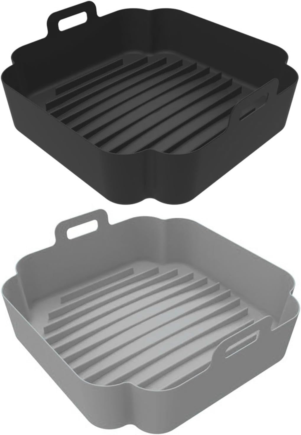 Liho 2Pcs Silicone Air Fryer Liner,Reusable Square Air Fryer Silicone ...
