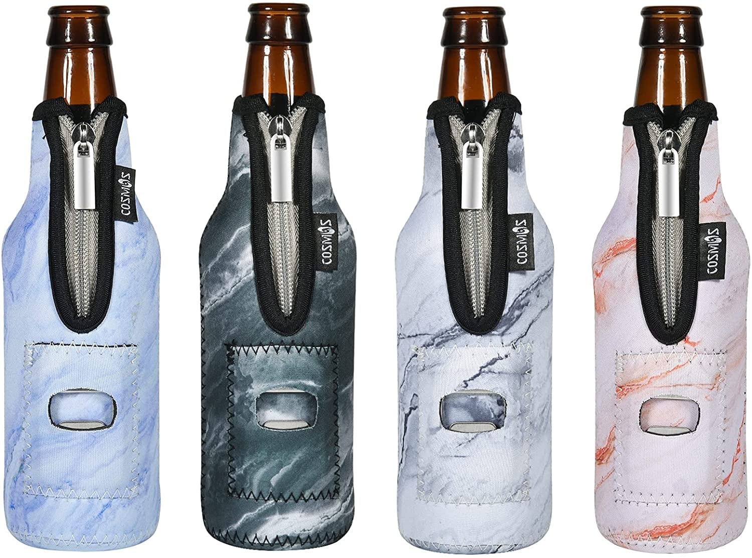 Liho 4 Pcs Beer Bottle Sleeves Neoprene Insulator Sleeves Bottle ...