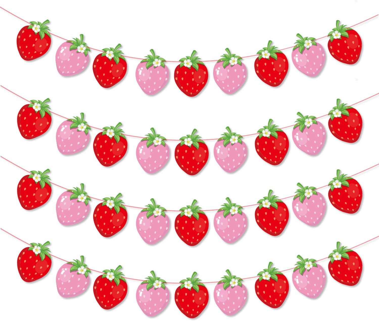 Liho 6 Pcs Baby First Birthday Strawberry decor Baby Shower Berry ...
