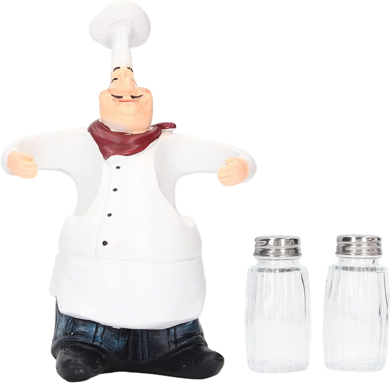 Liho Chef Statue Salt Shakers Set Small Resin Chef Statue Salt Shakers ...