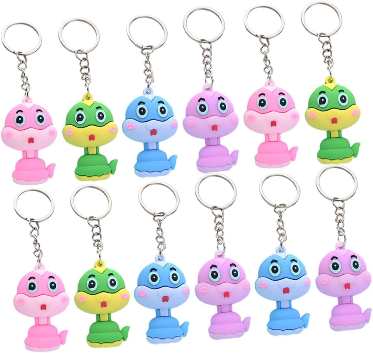 Liho Cute Animal Snake Keychain Set Creative Cartoon Snake Keychains ...