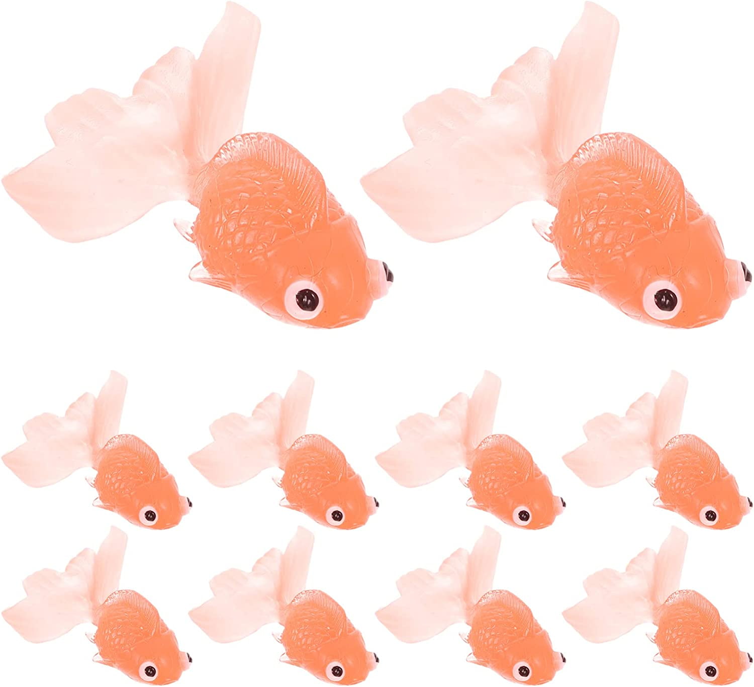 Liho Floating Fish 10pcs Miniature Goldfish Artificial Swimming ...