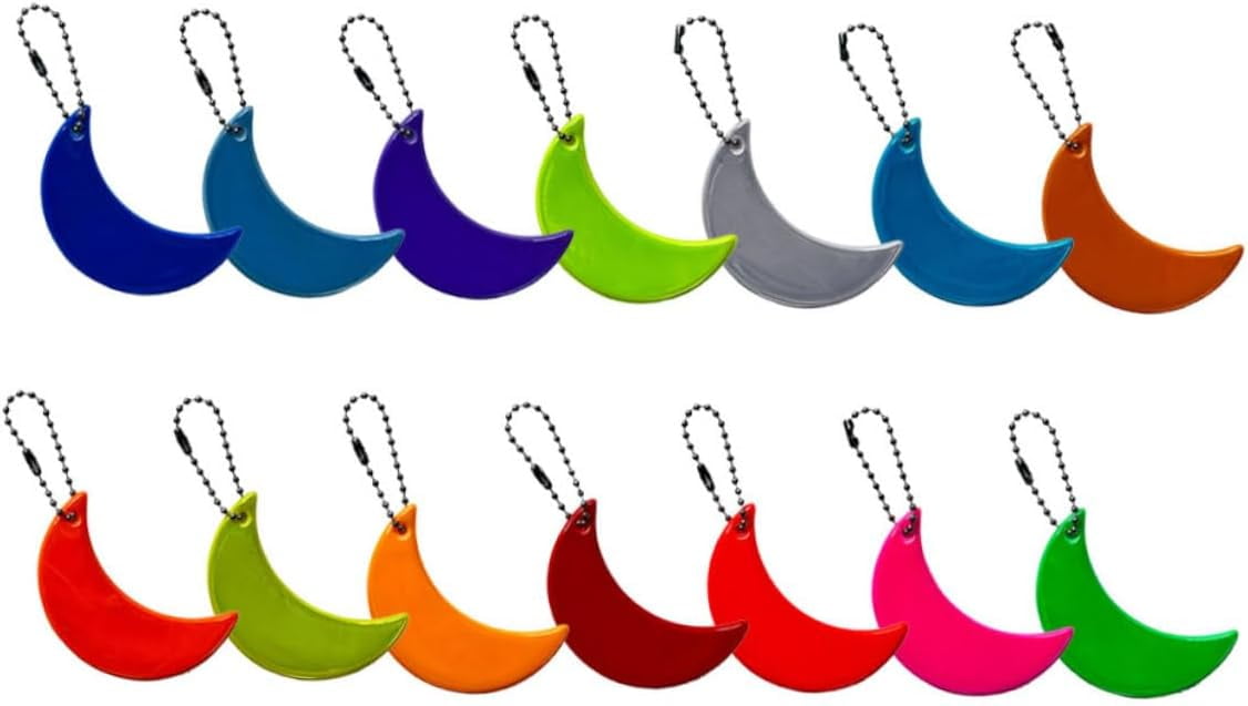 Liho Moon Shaped Reflective Keychain Safety Pendant for Enhanced ...