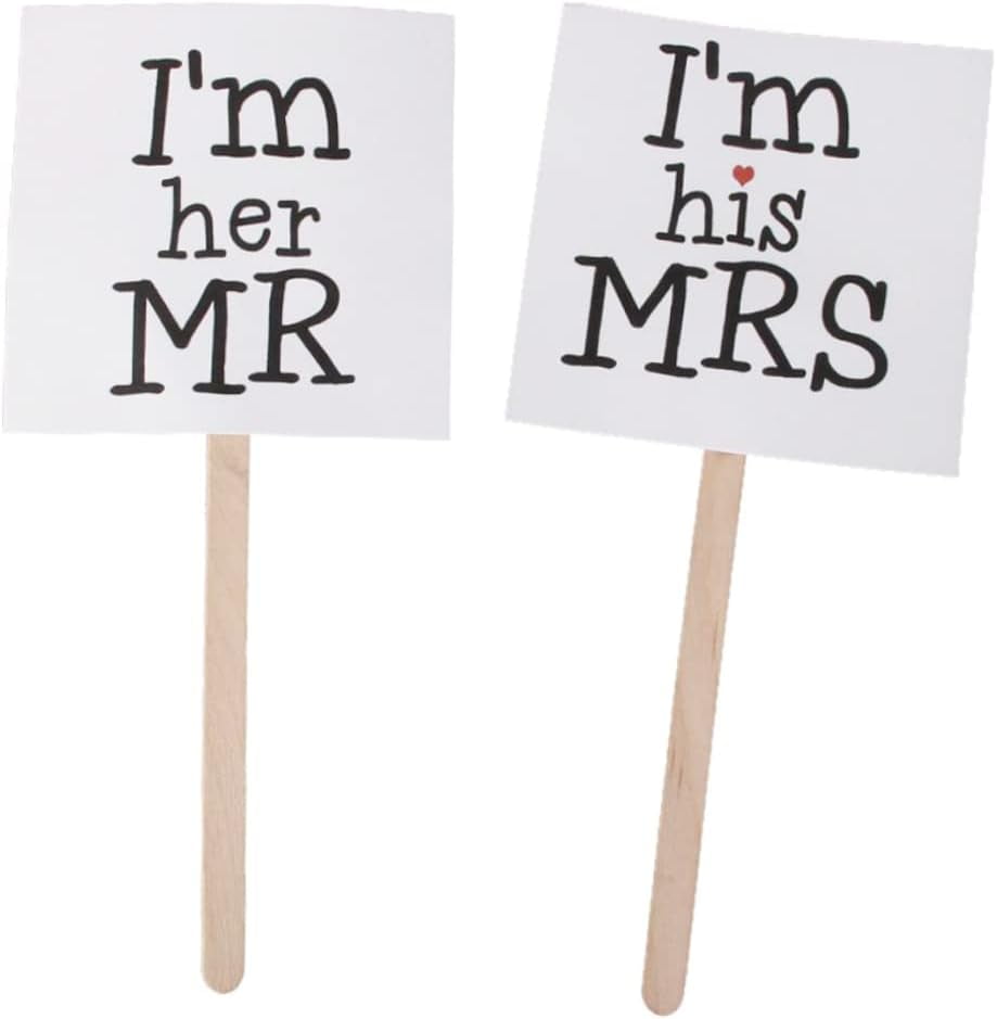 Liho Mr and Mrs Wedding Photo Booth Props Sticks Unique Wedding ...