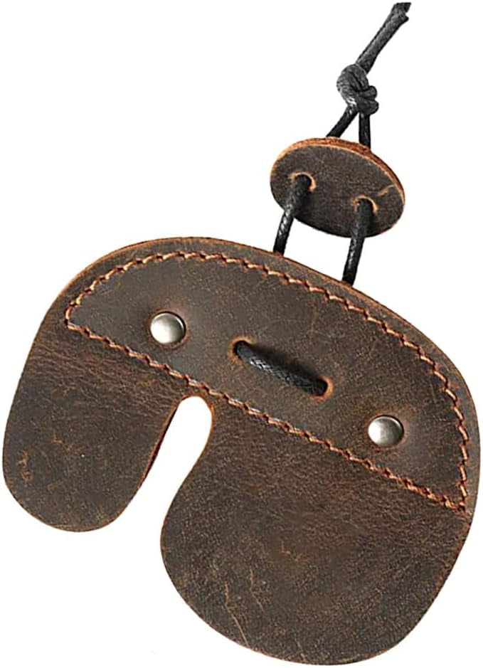 Liho Recurve Bow Accessories, Leather Archery Finger Guard, Rustic ...
