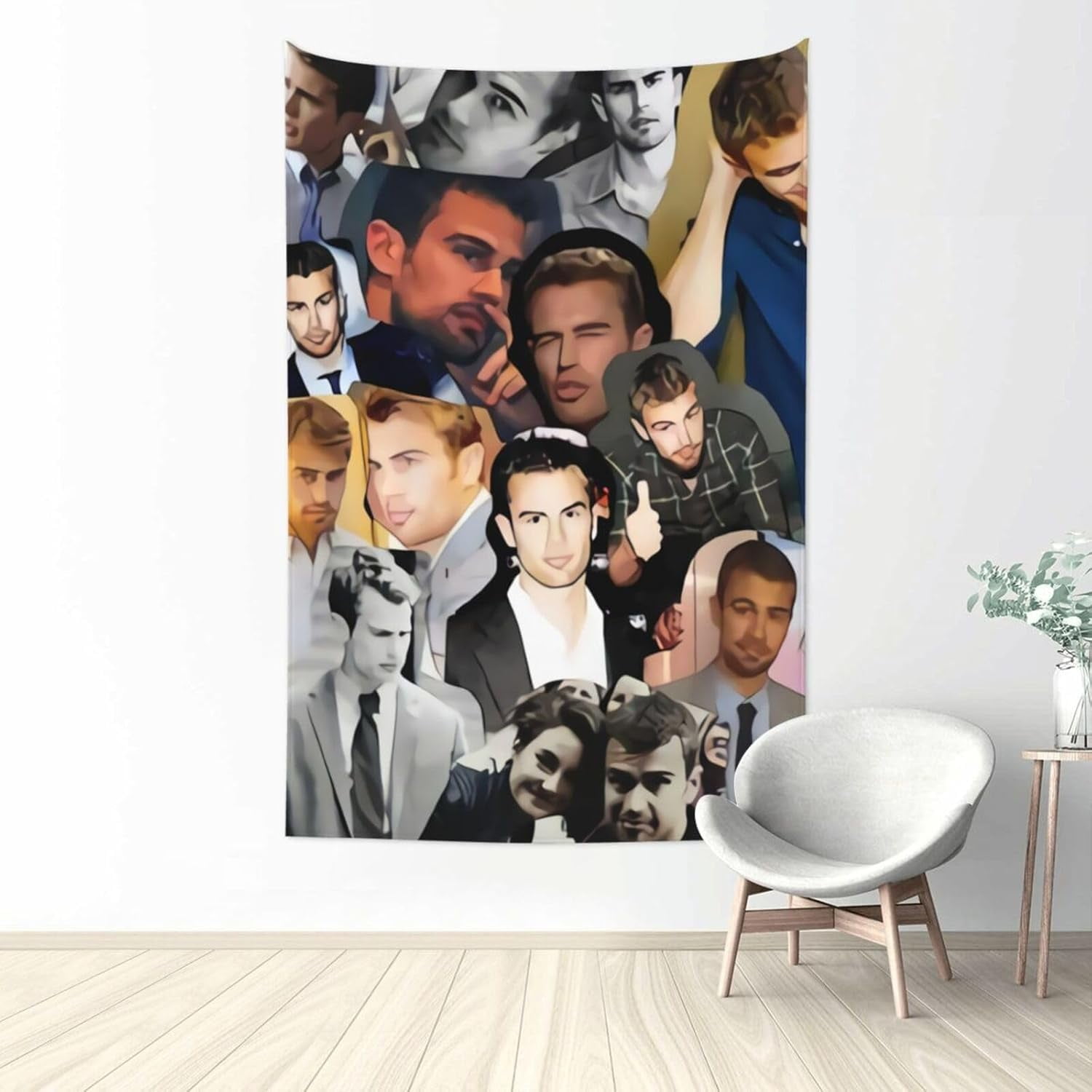 Lihua Tapestry Theo James Tapestries Flag concert Banner Wall Hanging poster flag for Bedroom ...