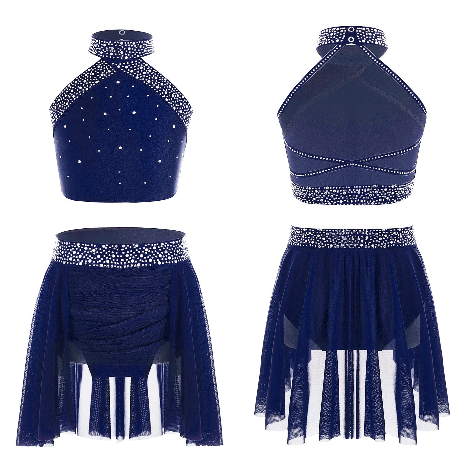 LiiYii Big Girls Two-Pieces Dance Set Lyrical Ballet Dancewear Jazz ...