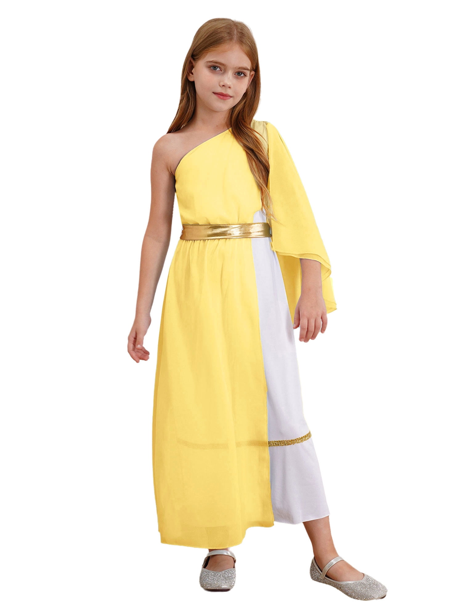LiiYii Kid Girl Ancient Greek Toga Dress Roman Princess Lyrical Dance ...
