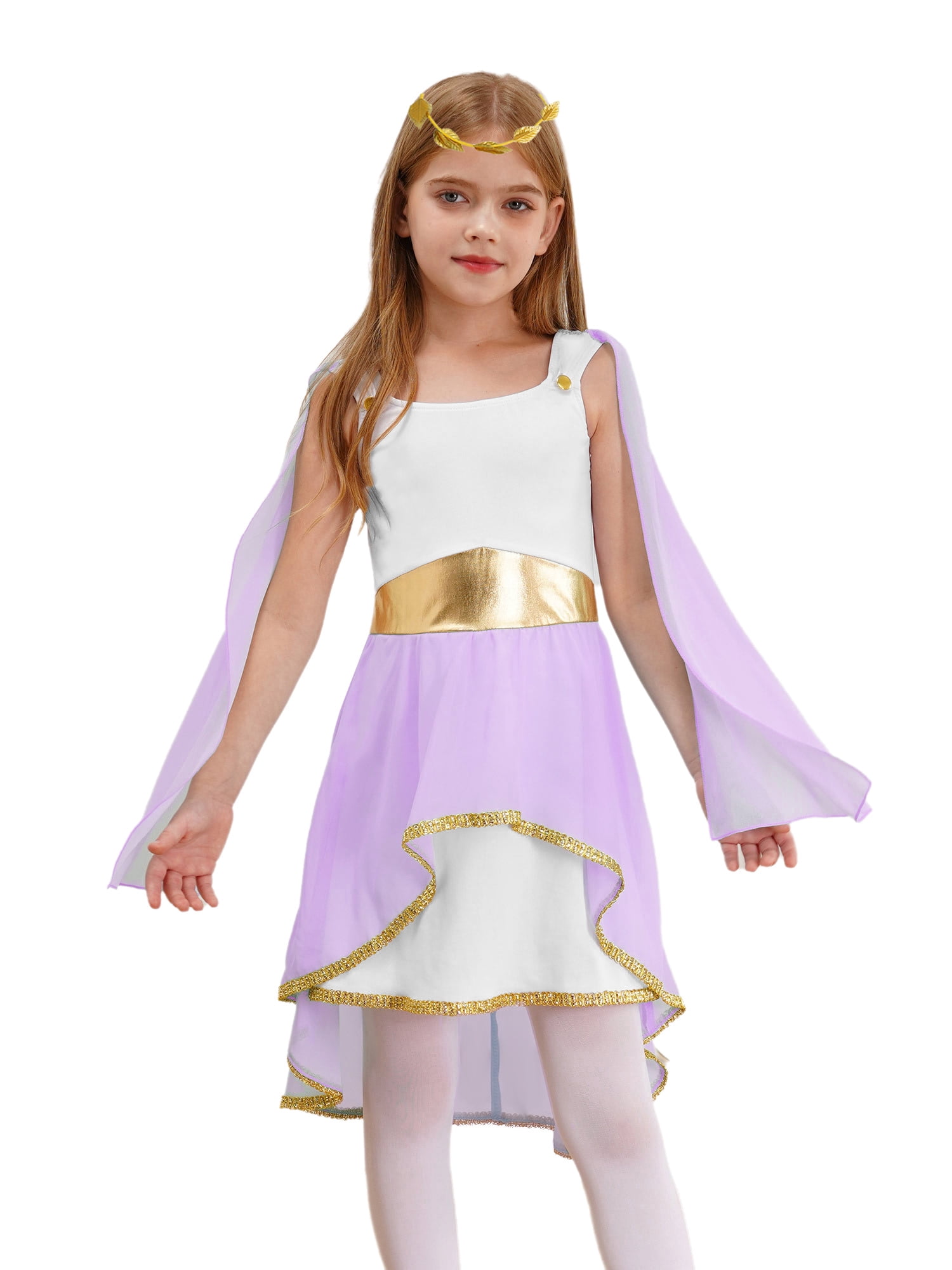 LiiYii Kids Girls Ancient Greek Toga Dress Greece Princess Fancy Dress ...