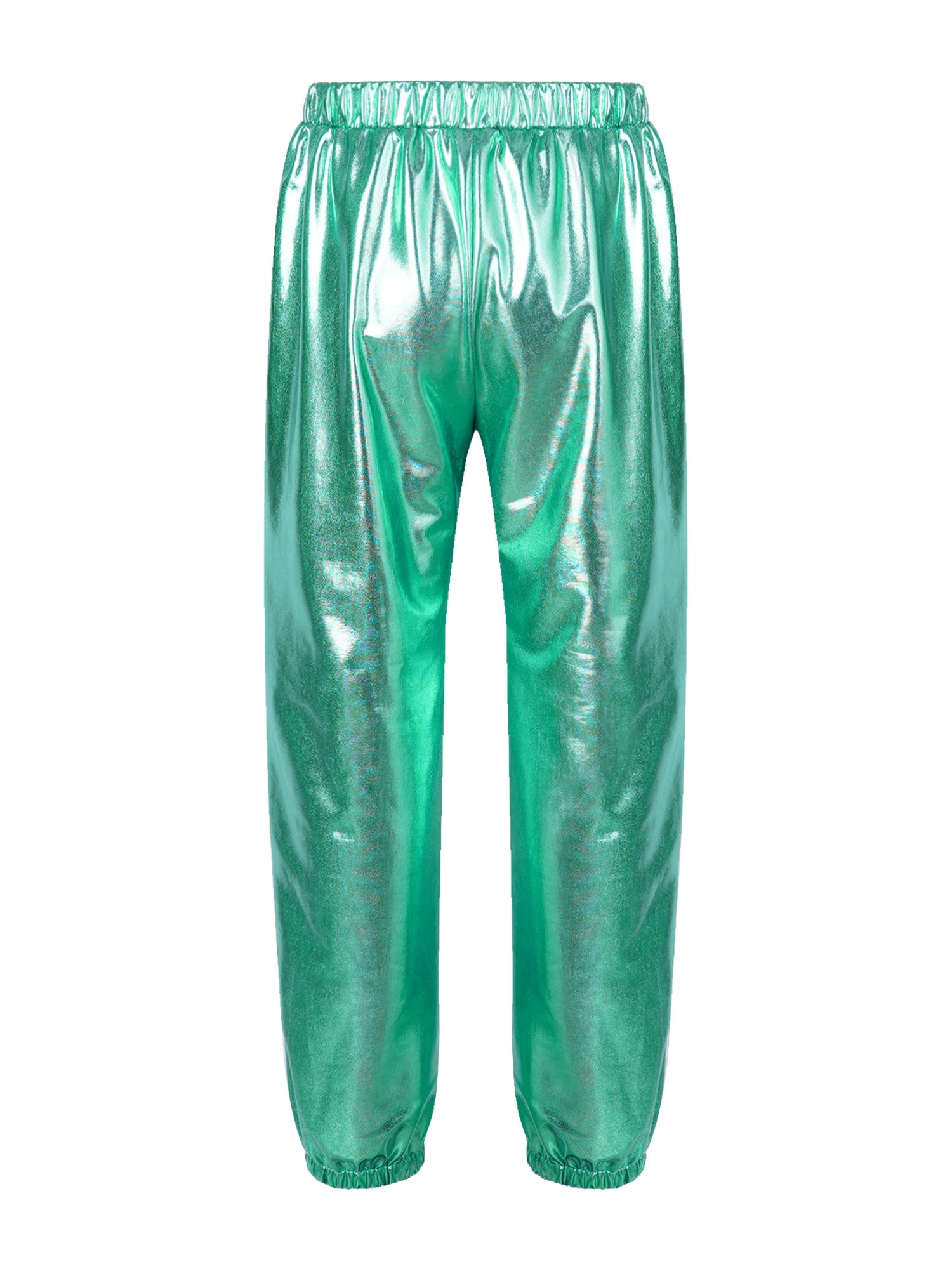 LiiYii Kids Girls Shiny Metallic Harm Pants Gymnastic Athletic Workout ...