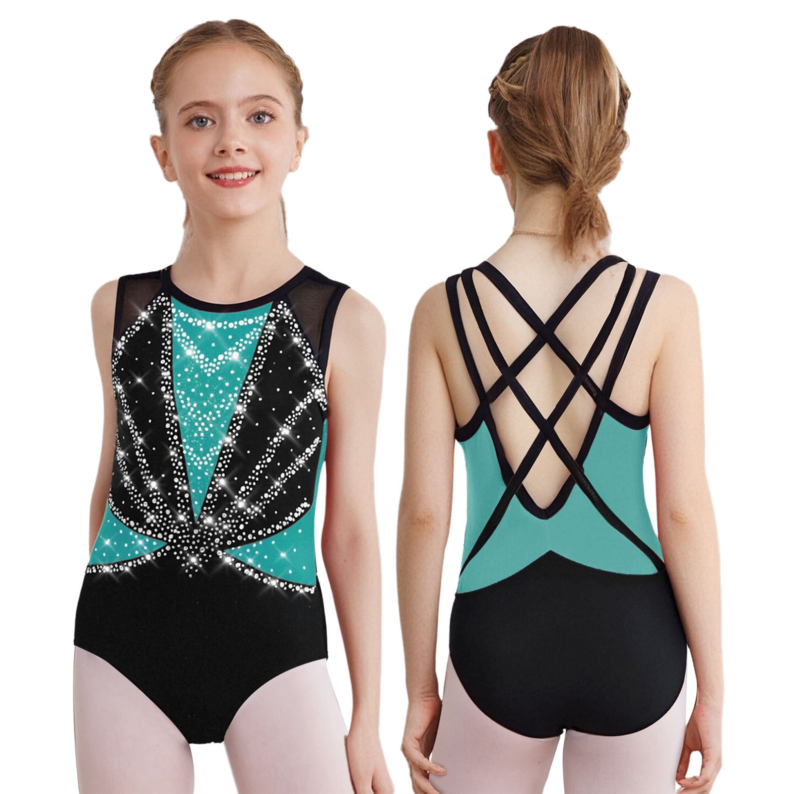 LiiYii Leotards for Girls Sparkly Ballet Dance Unitard Gymnastics ...