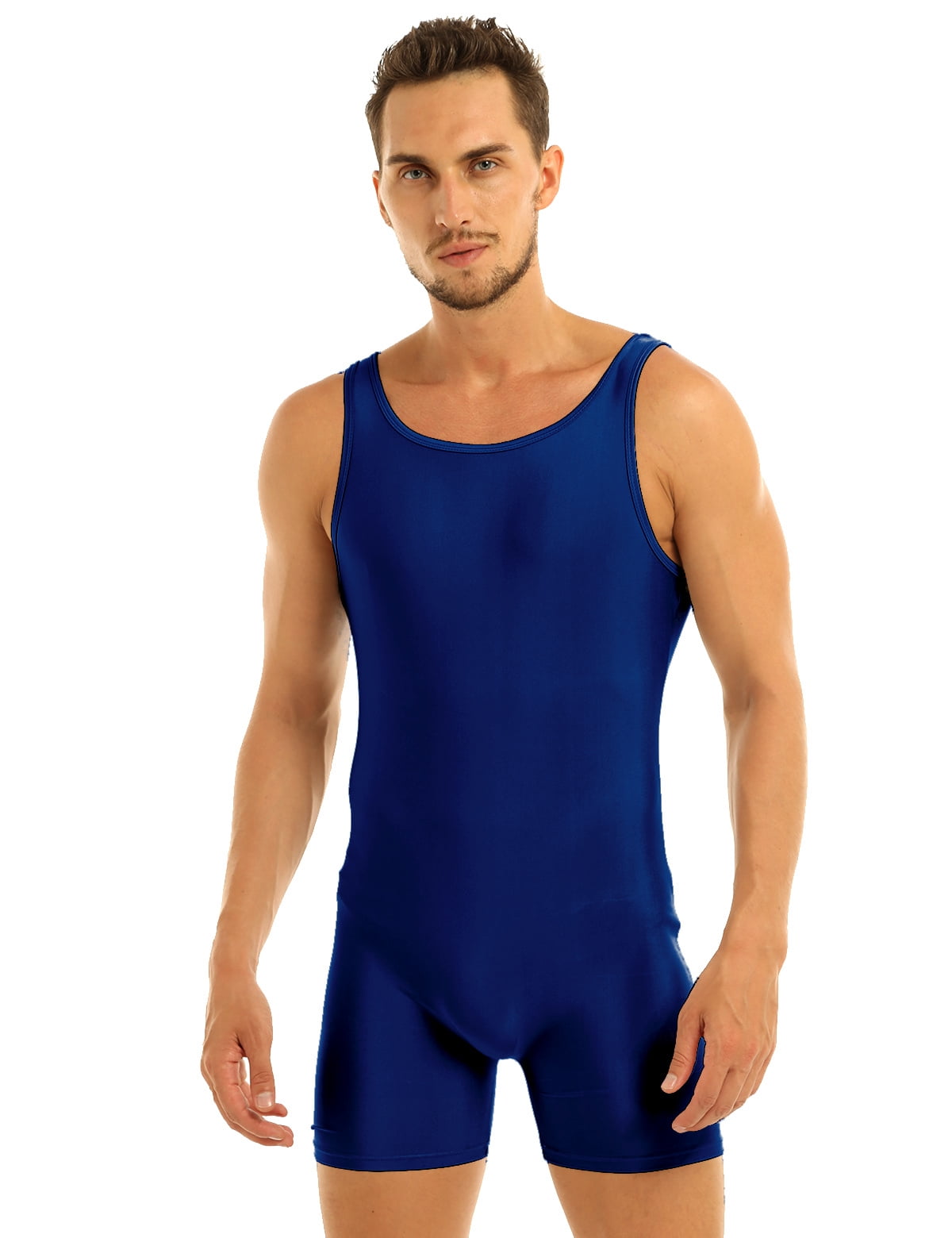 LiiYii Men's Sport Bodysuit One Piece Dance Leotard Jumpsuits ...
