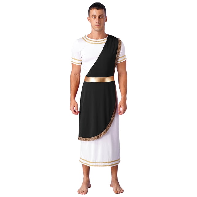 LiiYii Mens Ancient Greek Egypt Toga Robe Roman Prince Theme Party ...