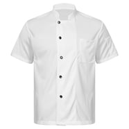 Chef Code Mens Work Shirt with Snap Buttons and Chest Pocket, White, M ...
