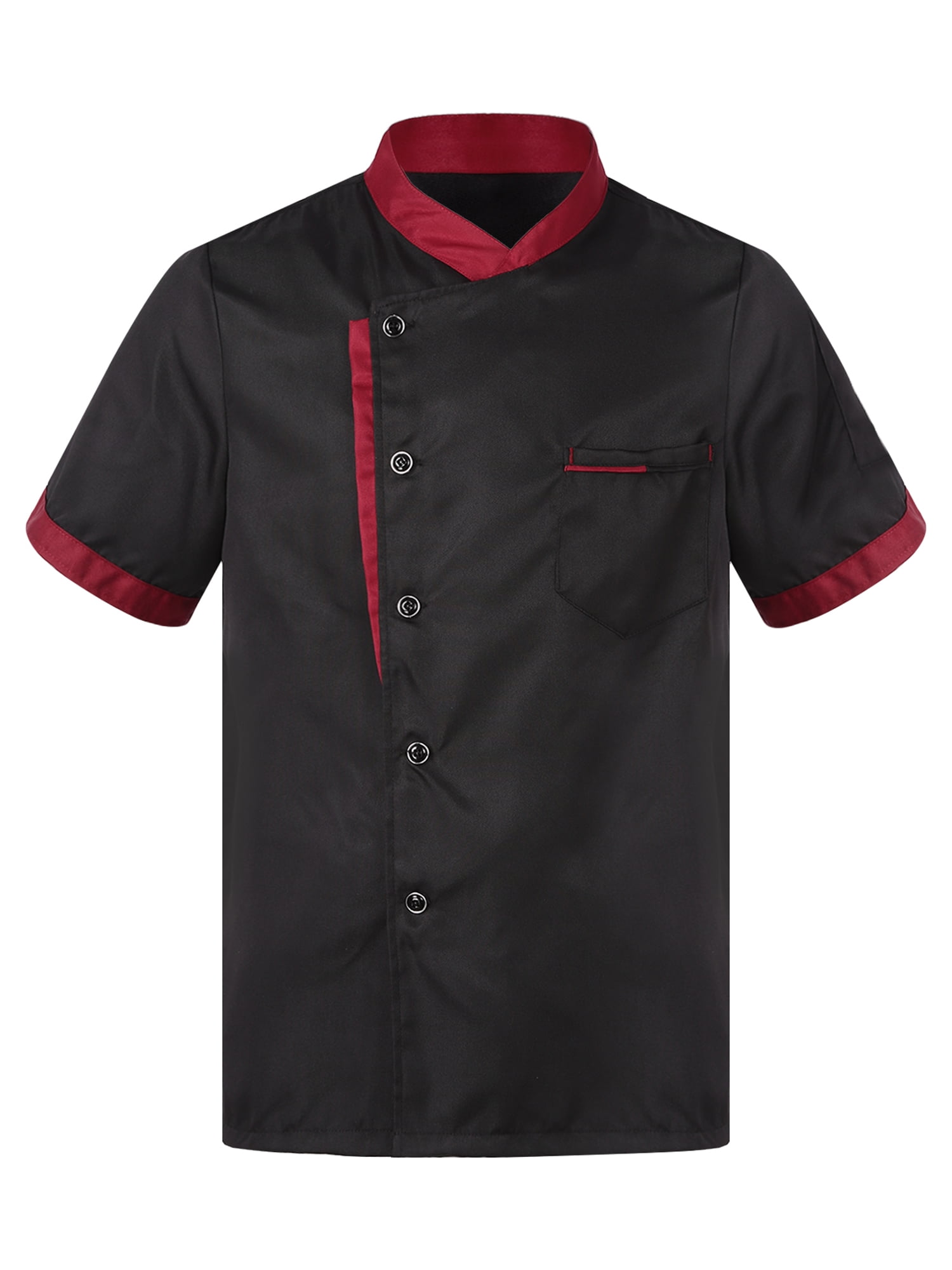 LiiYii Unisex Short Sleeve Chef Coat with Caps Chef Jacket with Hats ...