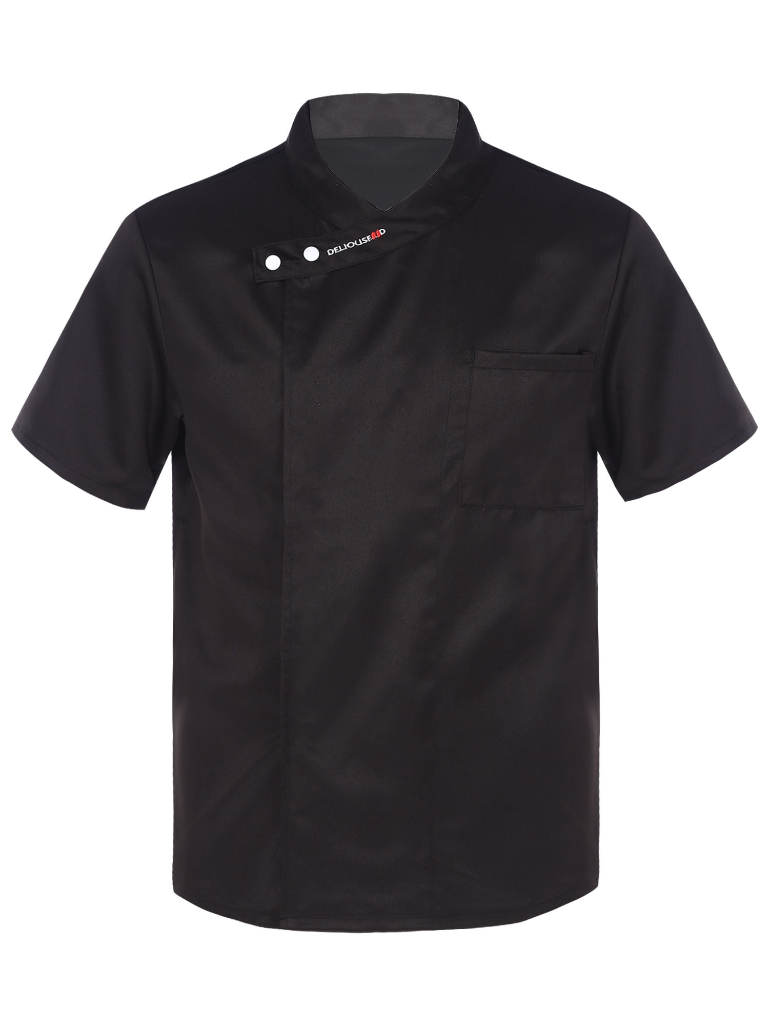 LiiYii Unisex Short Sleeve Chef Jacket Coat Cooking Uniform Work Wear ...
