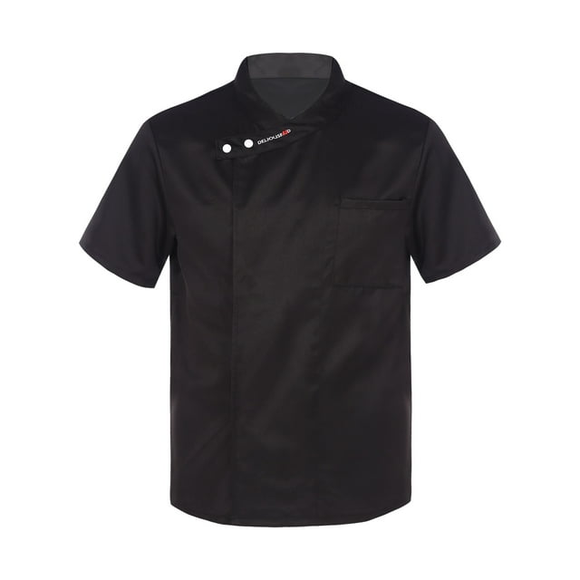 LiiYii Unisex Short Sleeve Chef Jacket Coat Cooking Uniform Work Wear ...