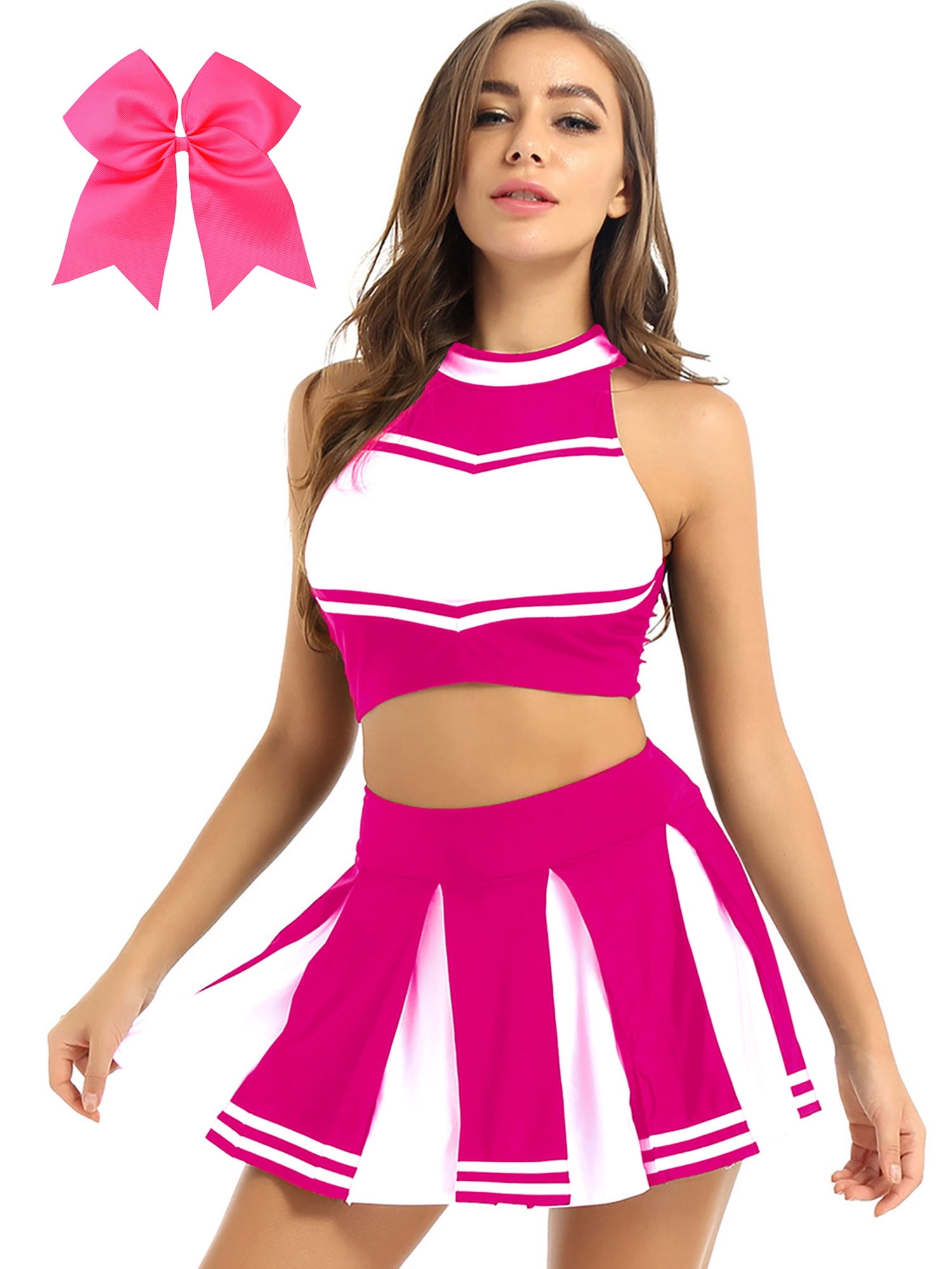 LiiYii Women's Cheer Leader Uniform Outfit Set Cheerleading Dress Up ...